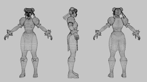 Chun li lowpoly Rigged model - TurboSquid 2034127