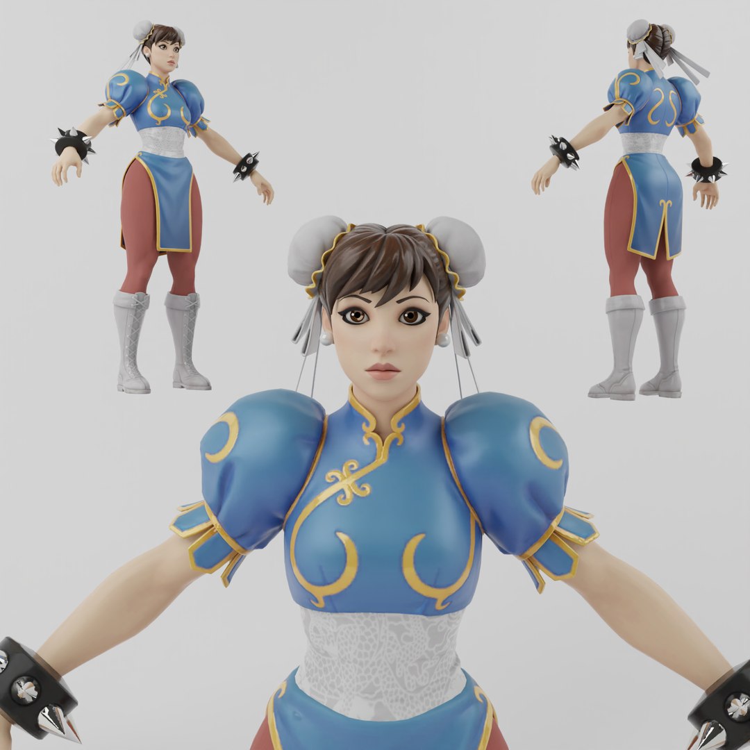 Chun li lowpoly Rigged model - TurboSquid 2034127