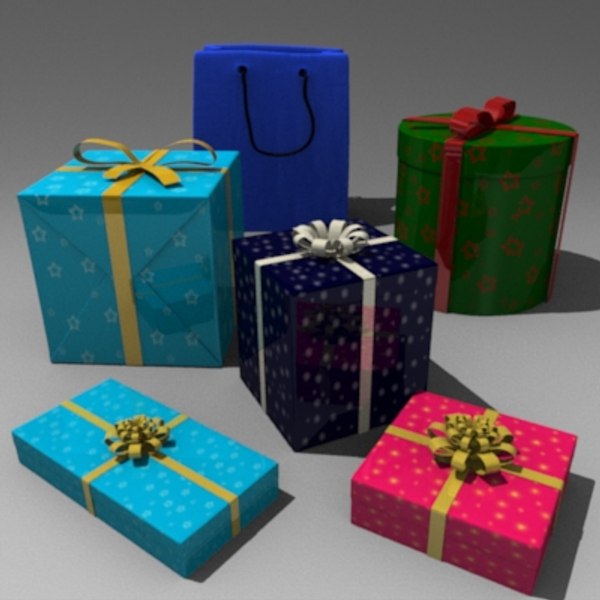 gift box present 3d model