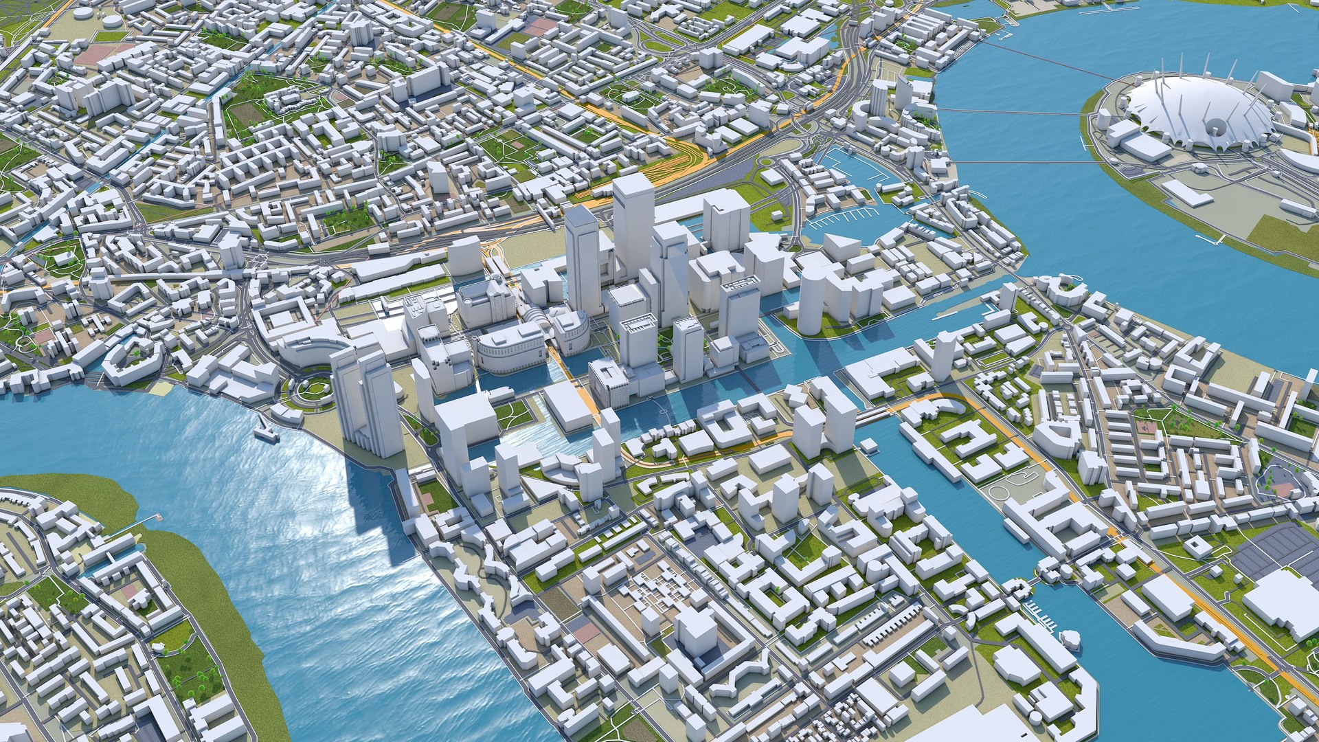 3D London City UK 30km - TurboSquid 1989283