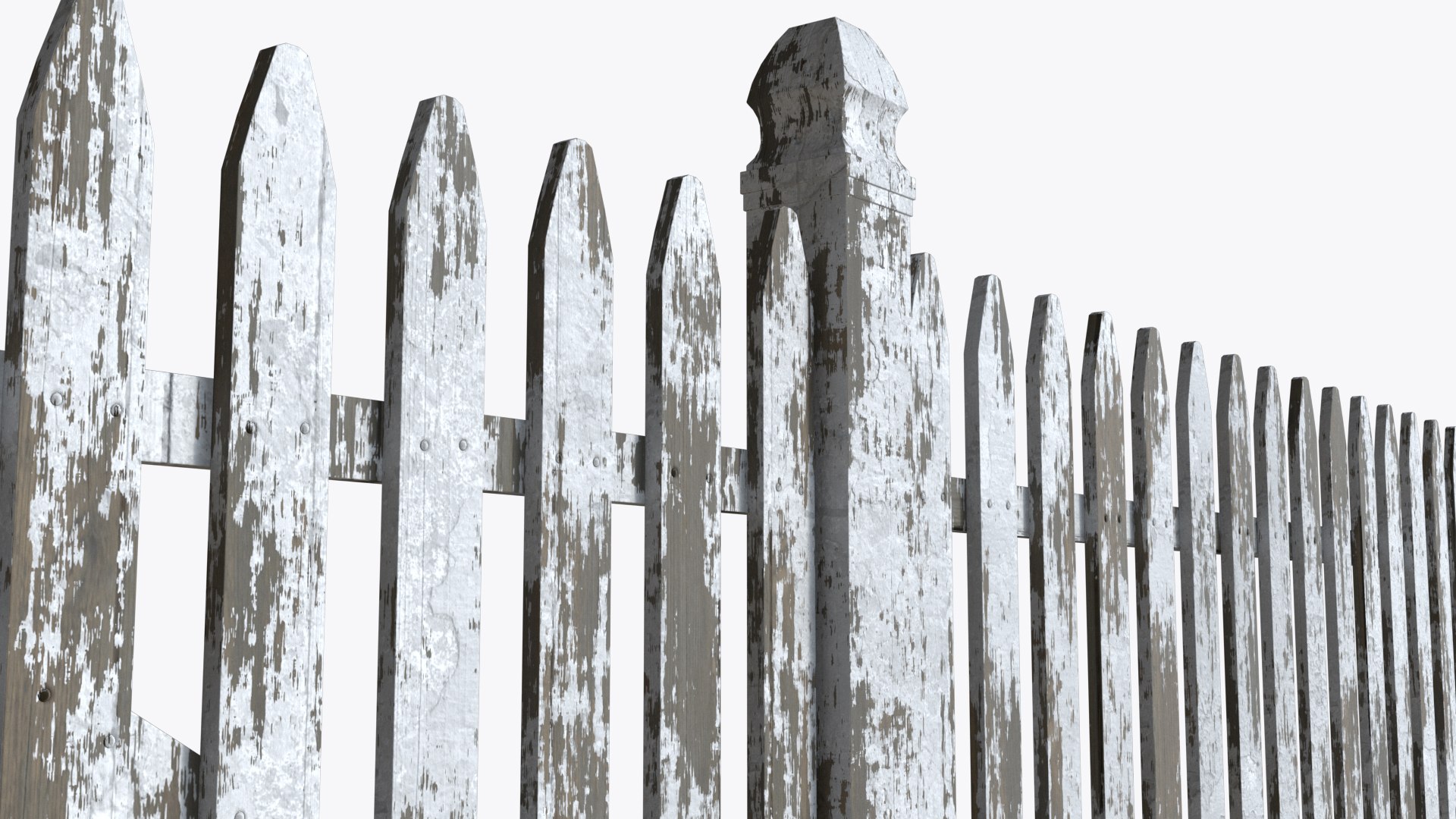 Wooden Picket Fencing Model - TurboSquid 2046195