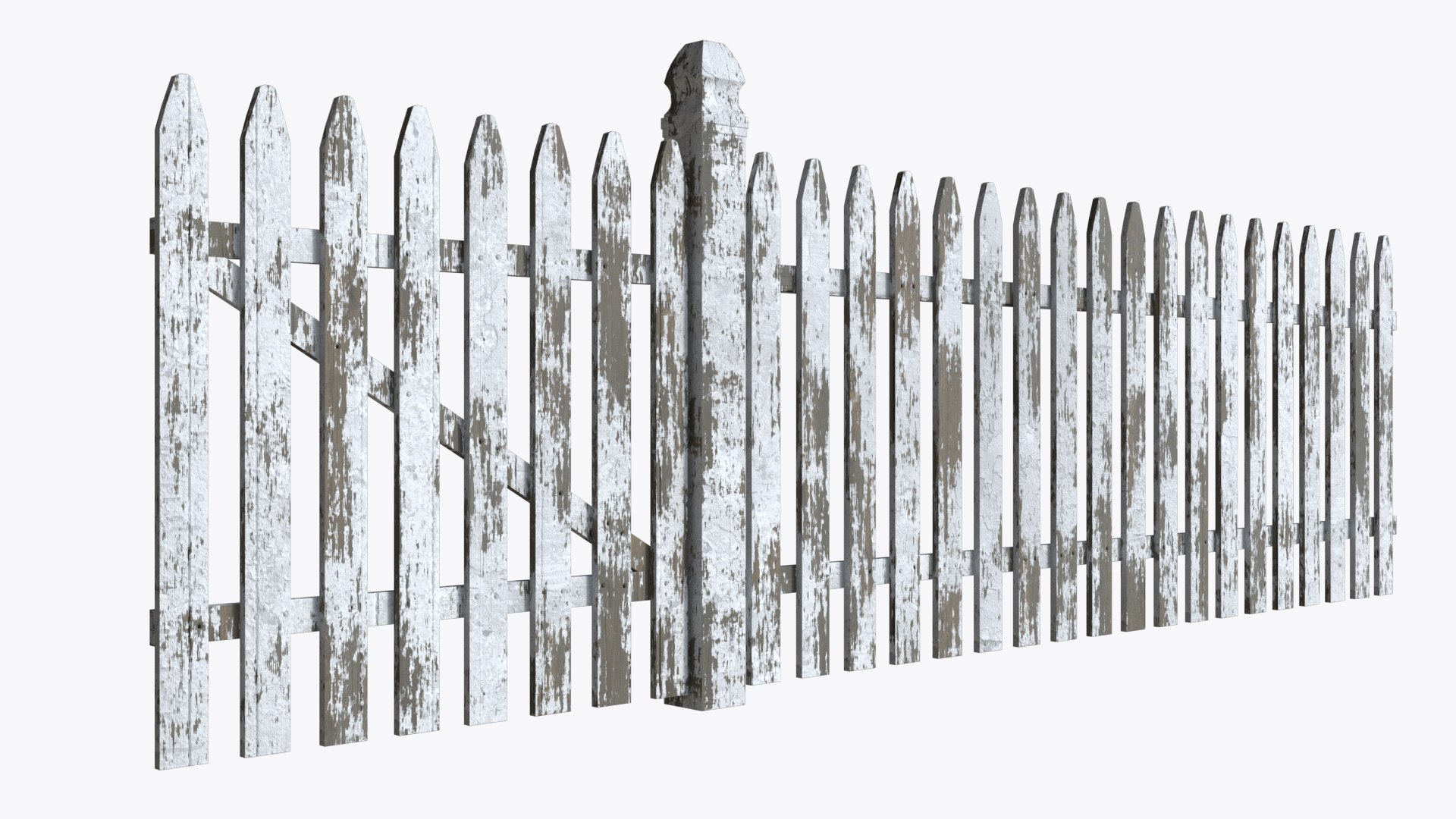 Wooden Picket Fencing Model - TurboSquid 2046195
