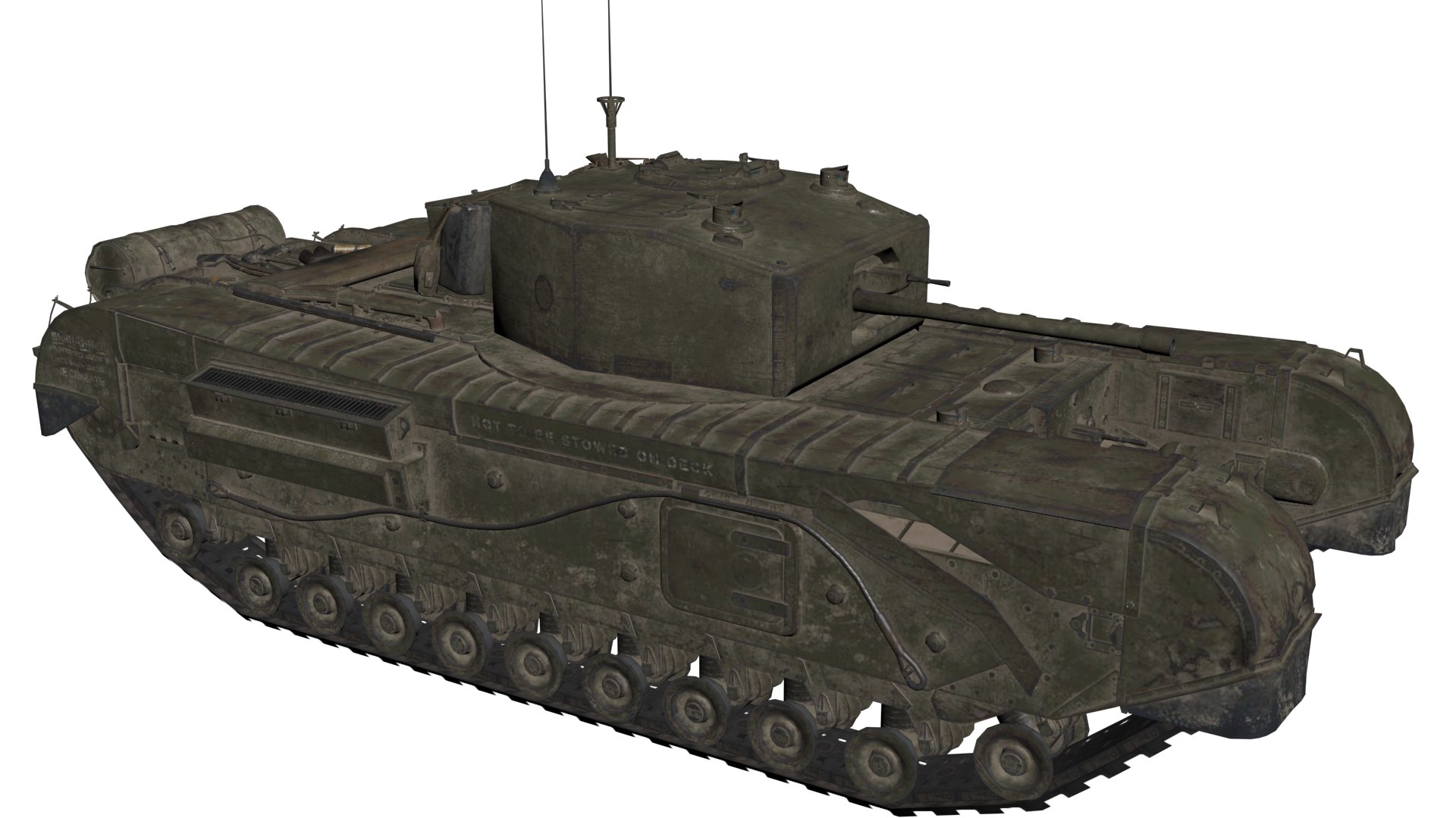 3D WWII USSR Churchill III Heavy Tank - High Poly Model - TurboSquid ...