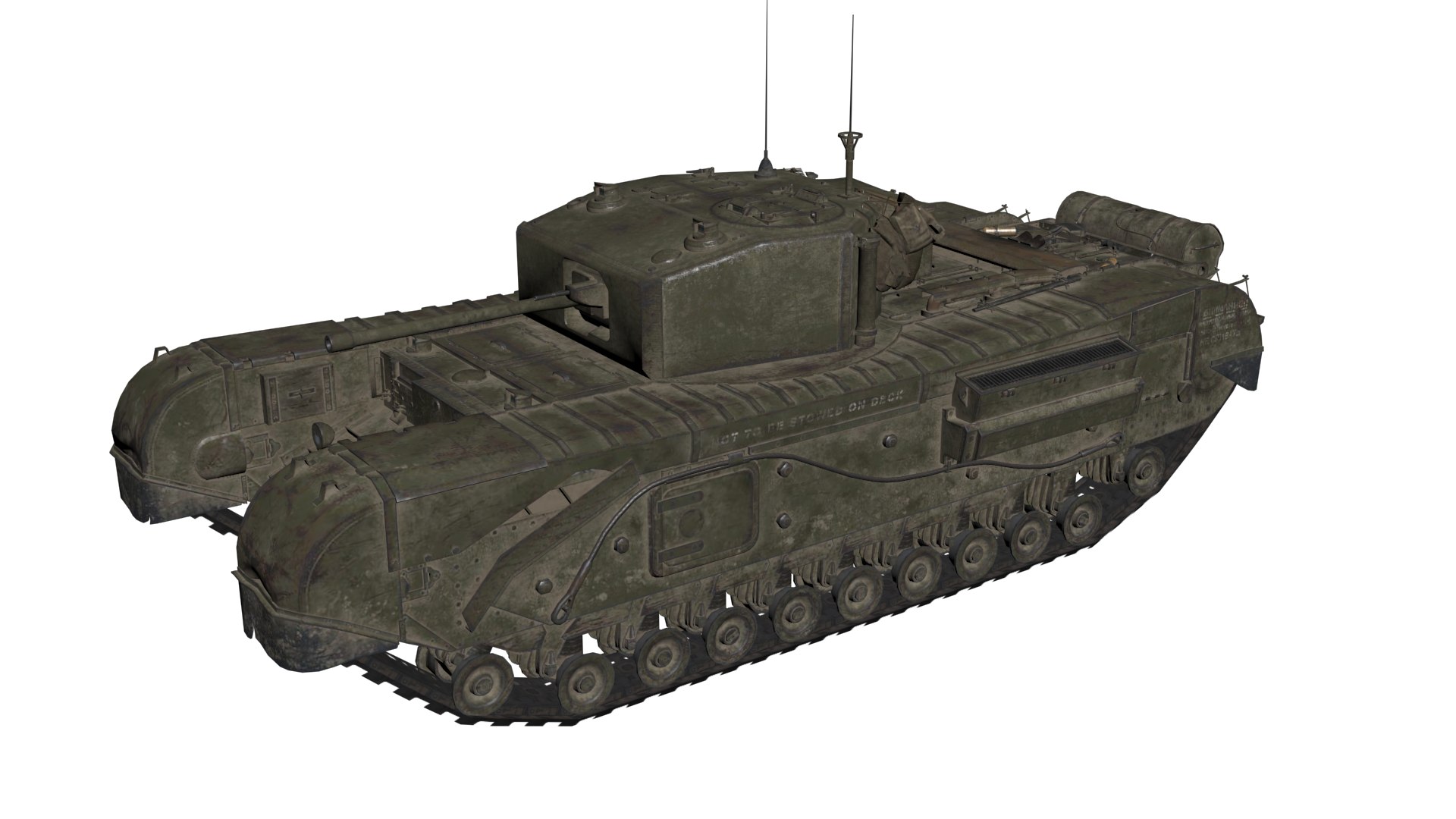 3D WWII USSR Churchill III Heavy Tank - High Poly Model - TurboSquid ...