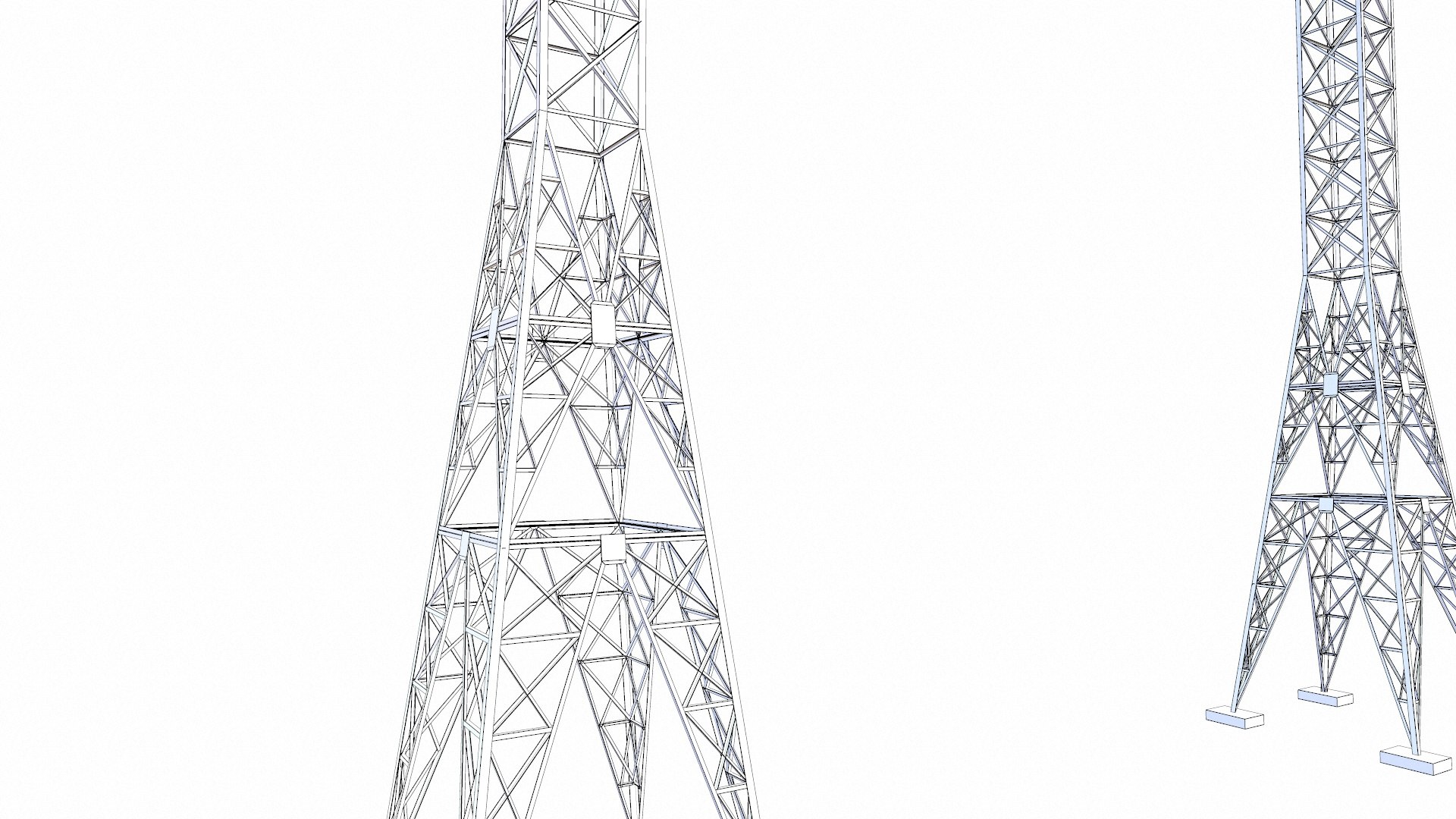 Electric Line Tower Model - TurboSquid 2344279