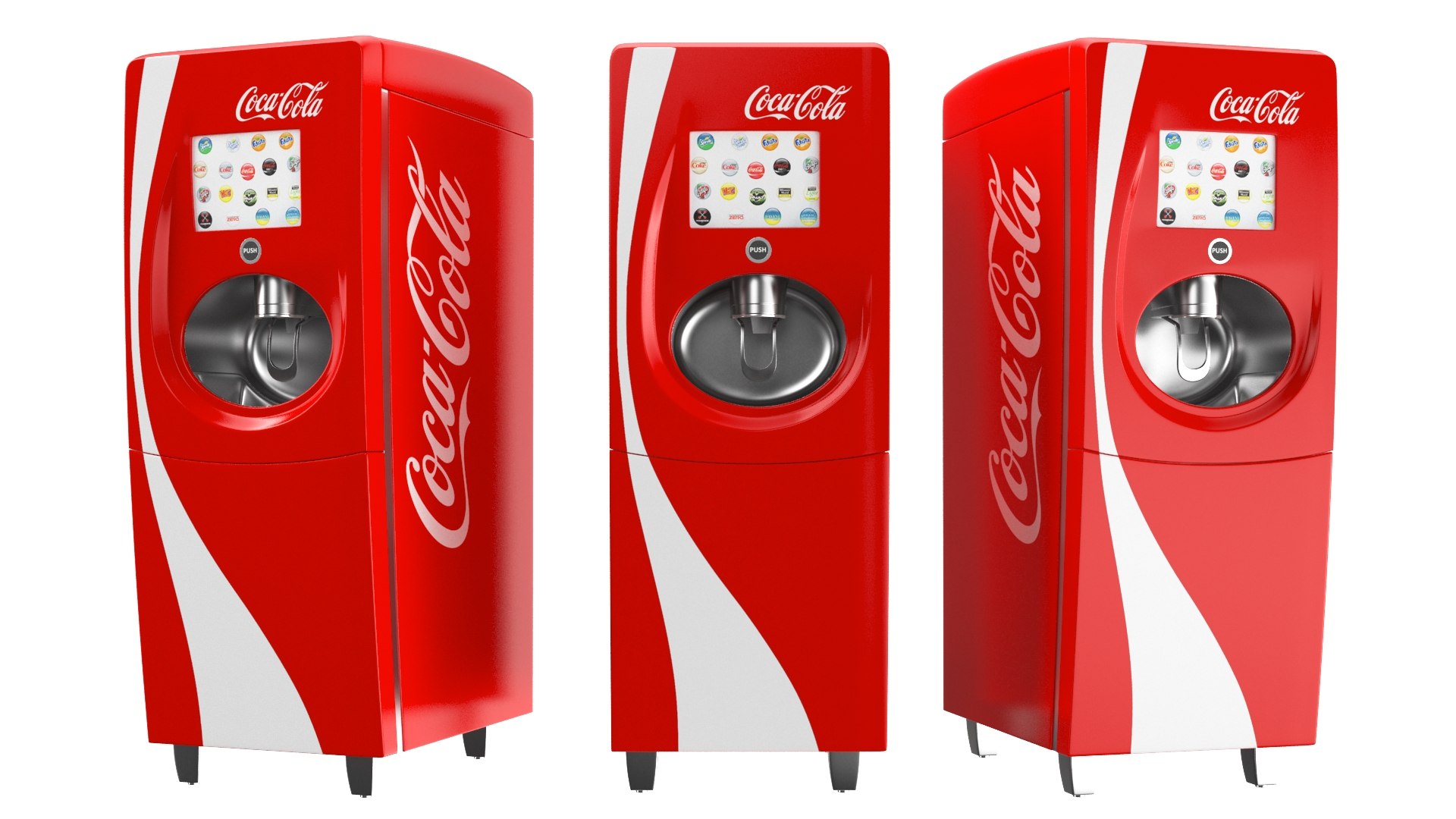 Two Detailed Freestyle Soda Machines 3D Model - TurboSquid 2030404