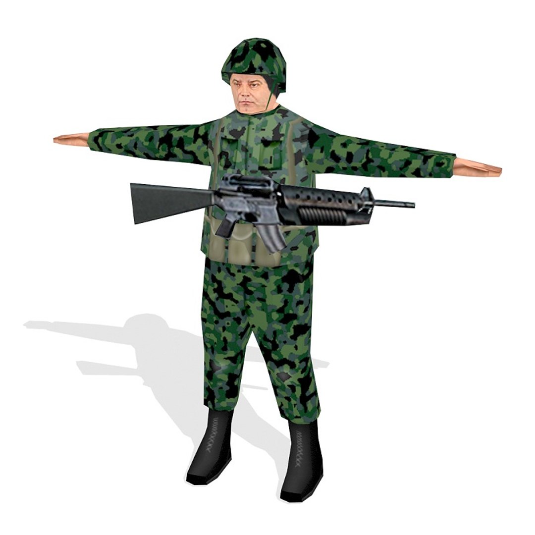 Free Soldier 3d Model