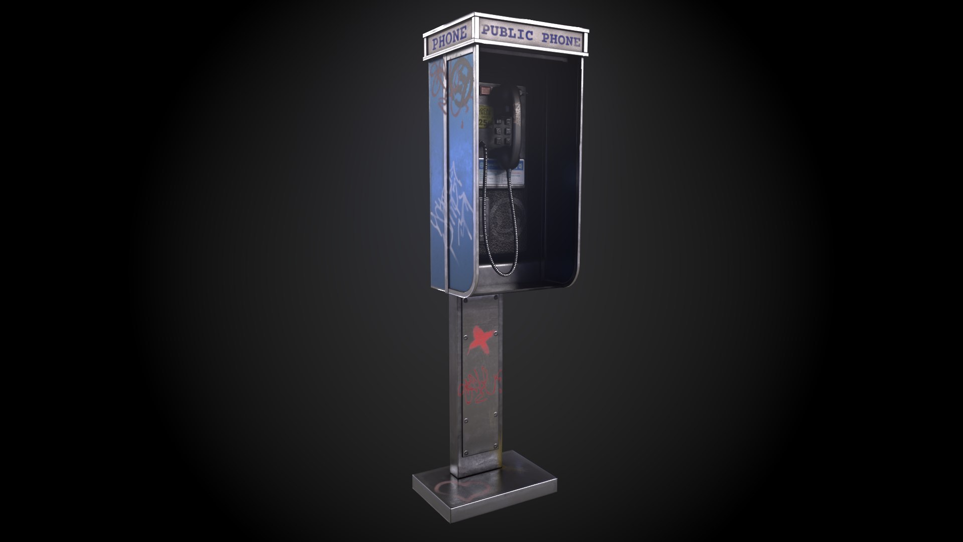 3D Payphone - Game Ready - Low Poly PBR 3D Model Model - TurboSquid 2246029
