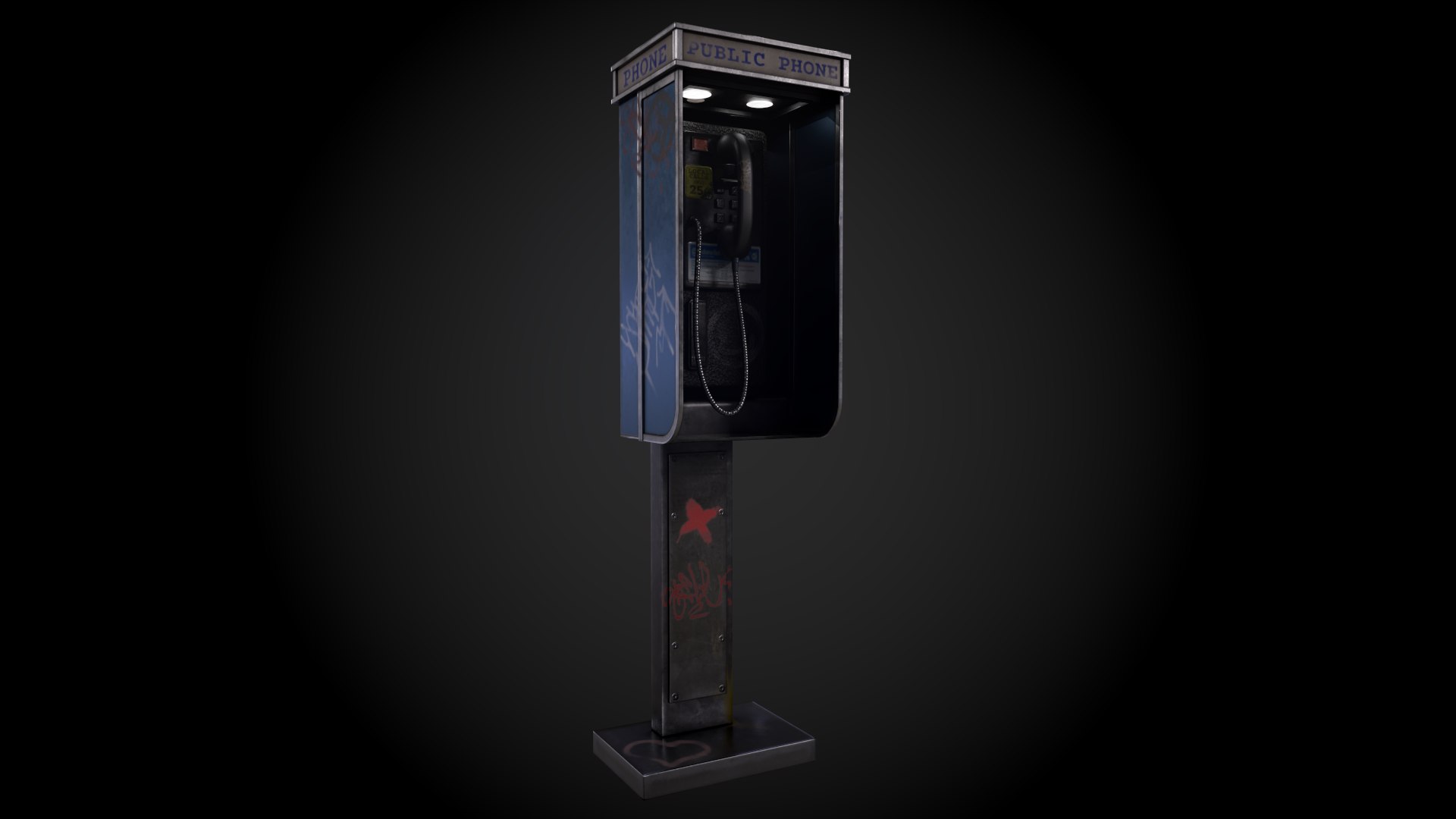 3D Payphone - Game Ready - Low Poly PBR 3D Model Model - TurboSquid 2246029