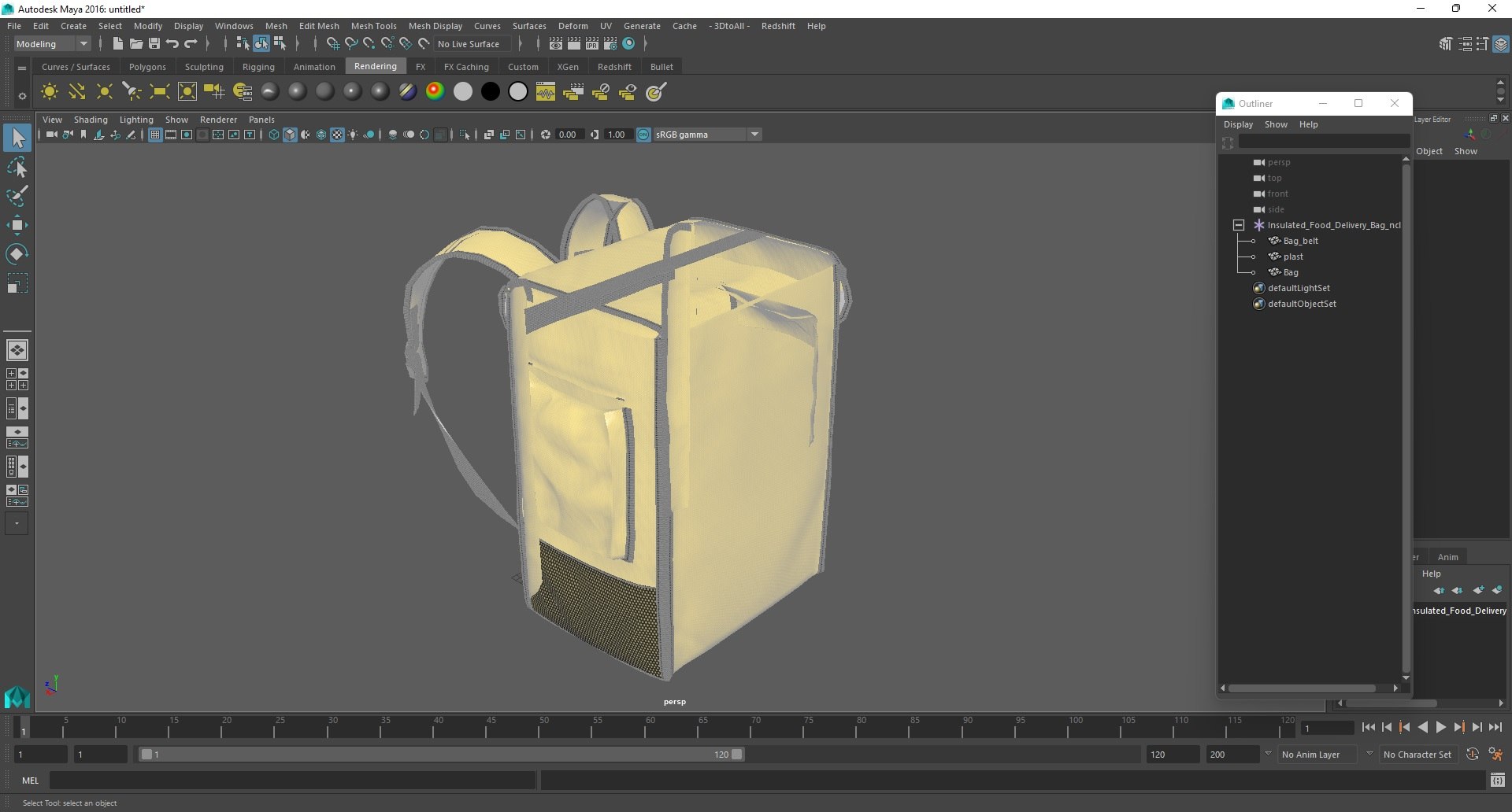 Insulated Food Delivery Bag 3D model - TurboSquid 1820738