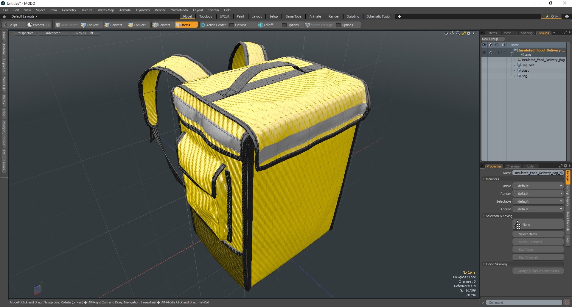 Insulated Food Delivery Bag 3D model - TurboSquid 1820738