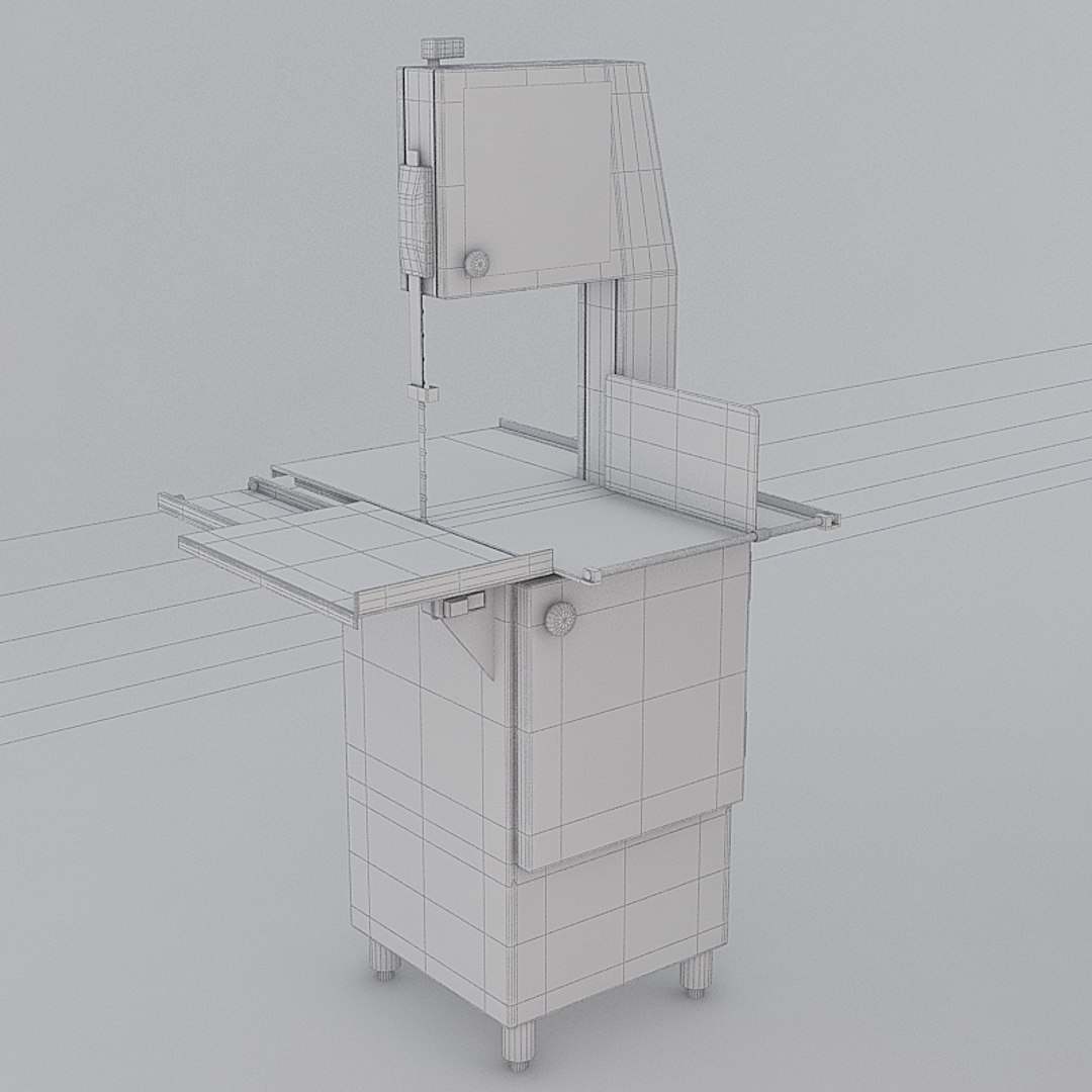 Saw Meat Cutting Commercial 3d Model