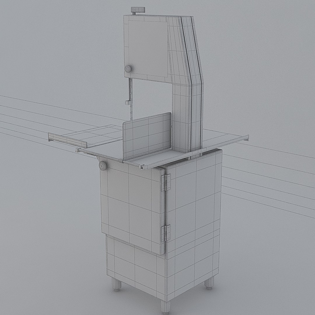 Saw Meat Cutting Commercial 3d Model
