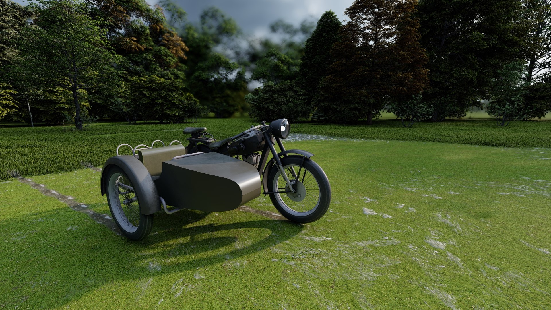 3D Soviet Motorcycle IZH-49 Model - TurboSquid 2269479