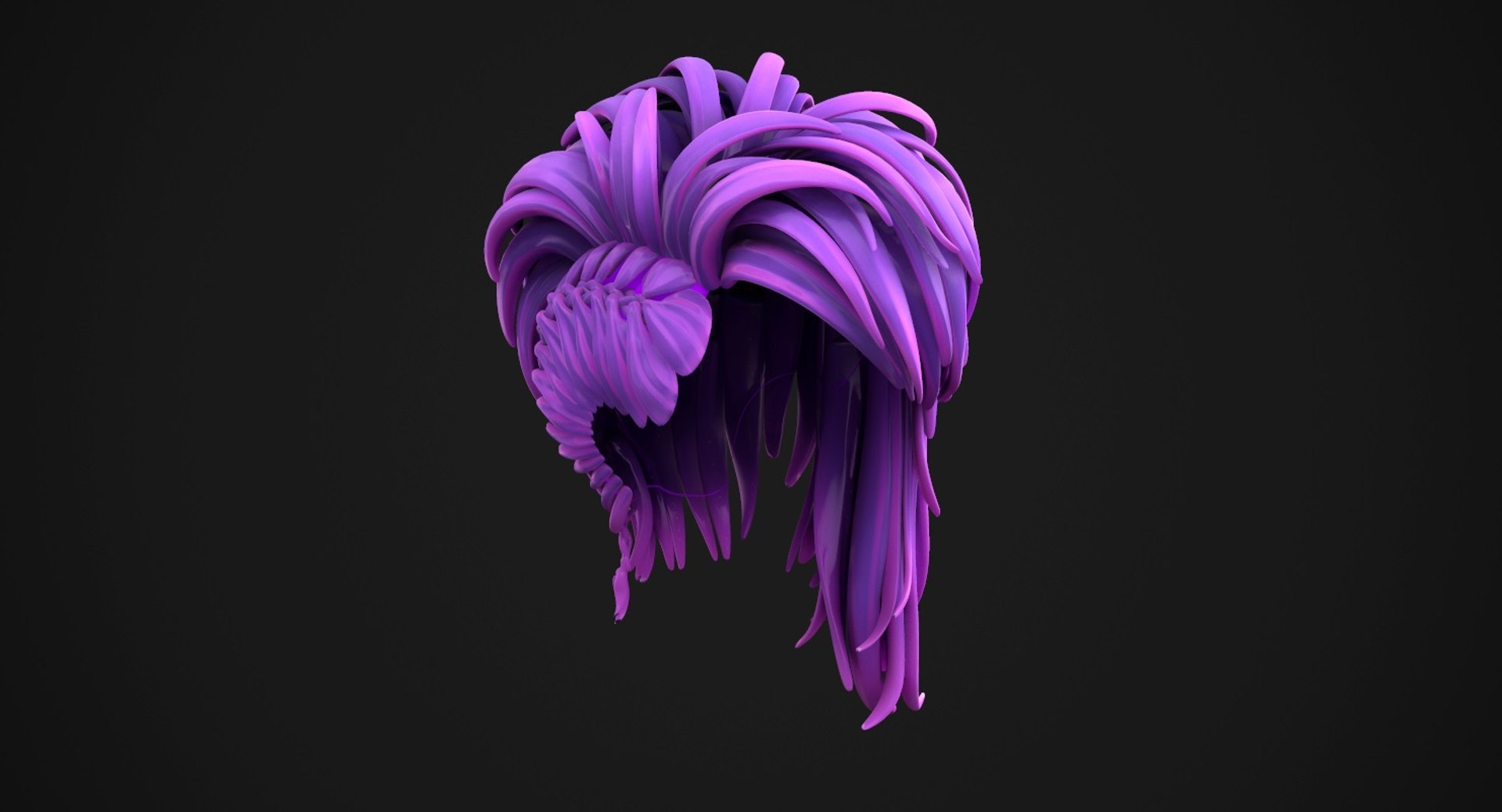 3D Stylized Hairstyle Hair Model - TurboSquid 1165127