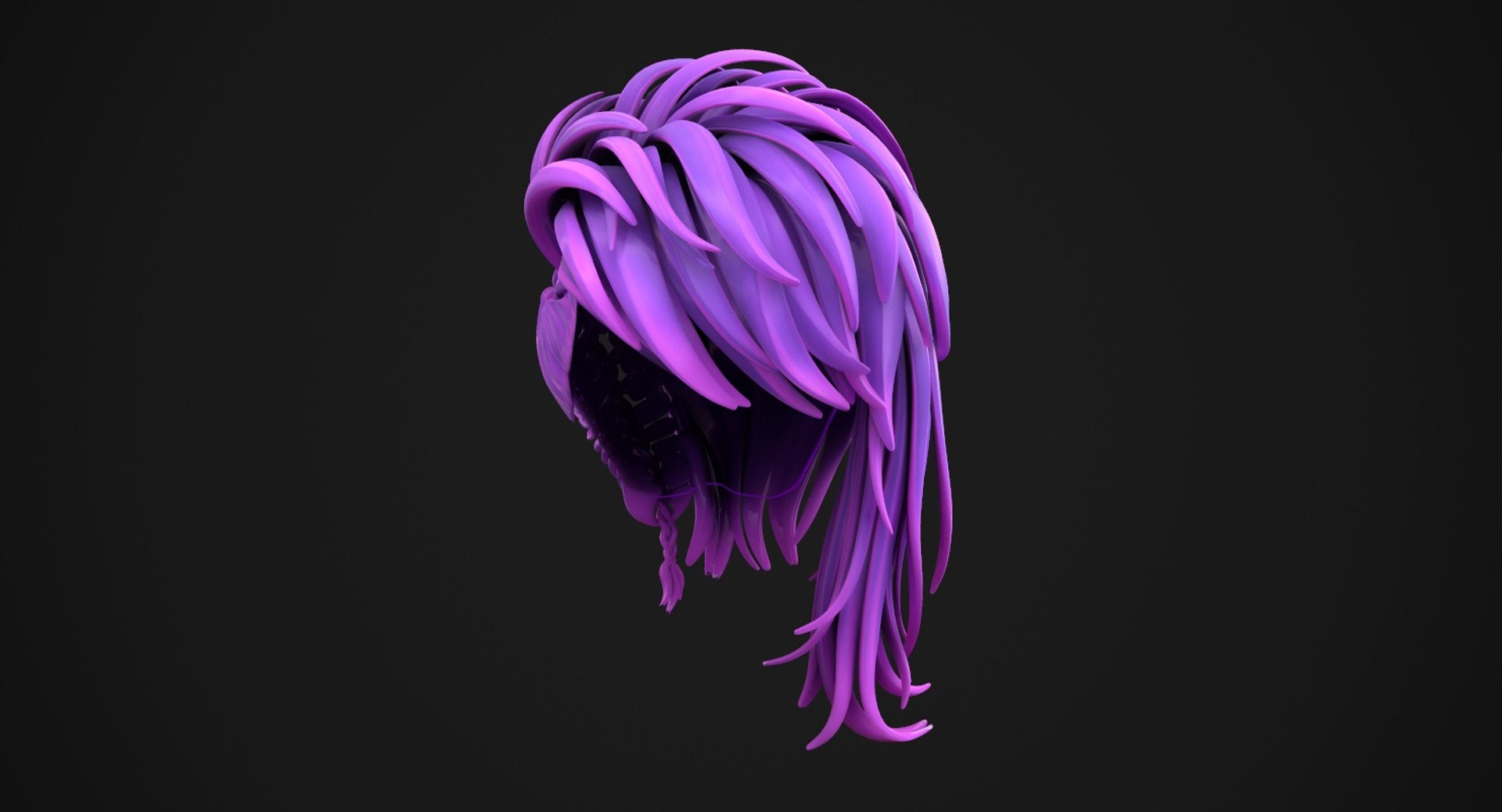 3D Stylized Hairstyle Hair Model - TurboSquid 1165127