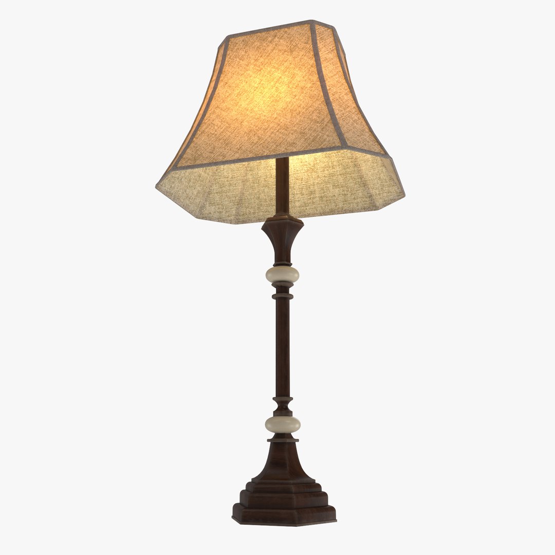 3d model table lamp traditional floor