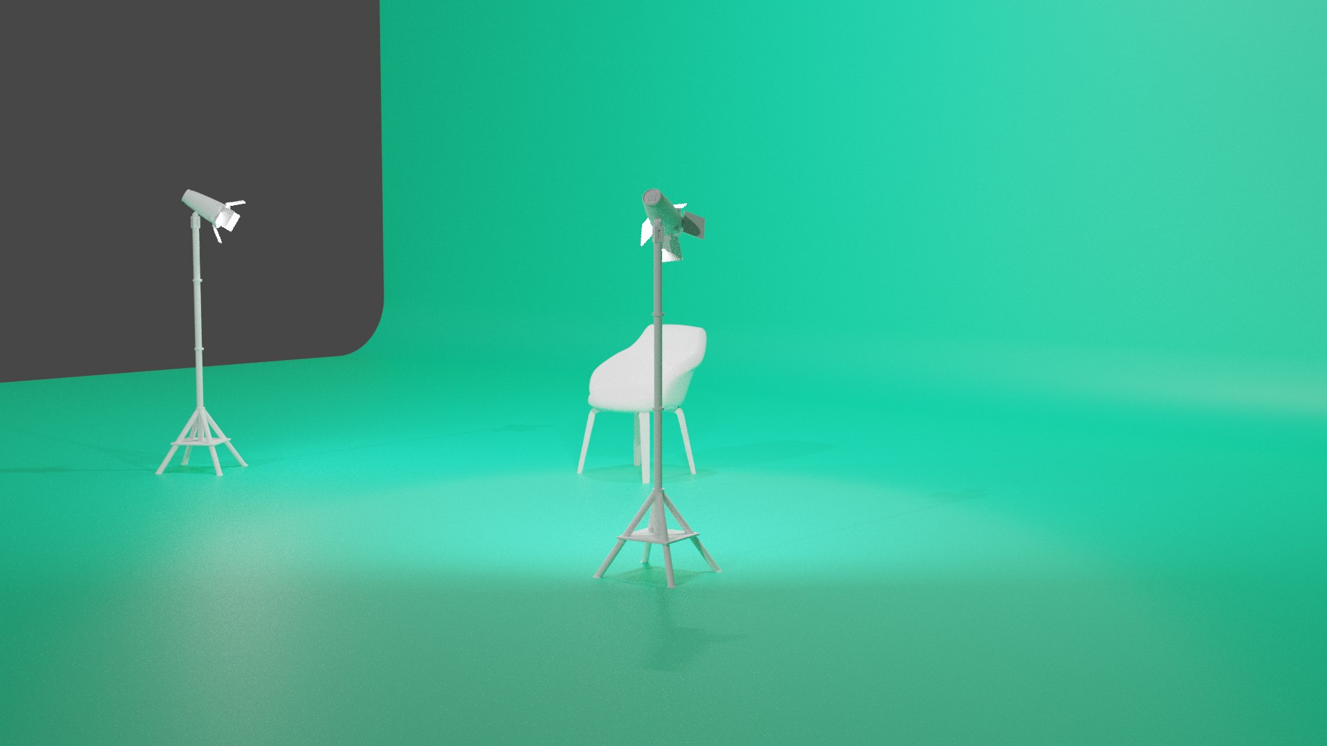 Professional Studio Green Screen 3D Model - TurboSquid 1579440