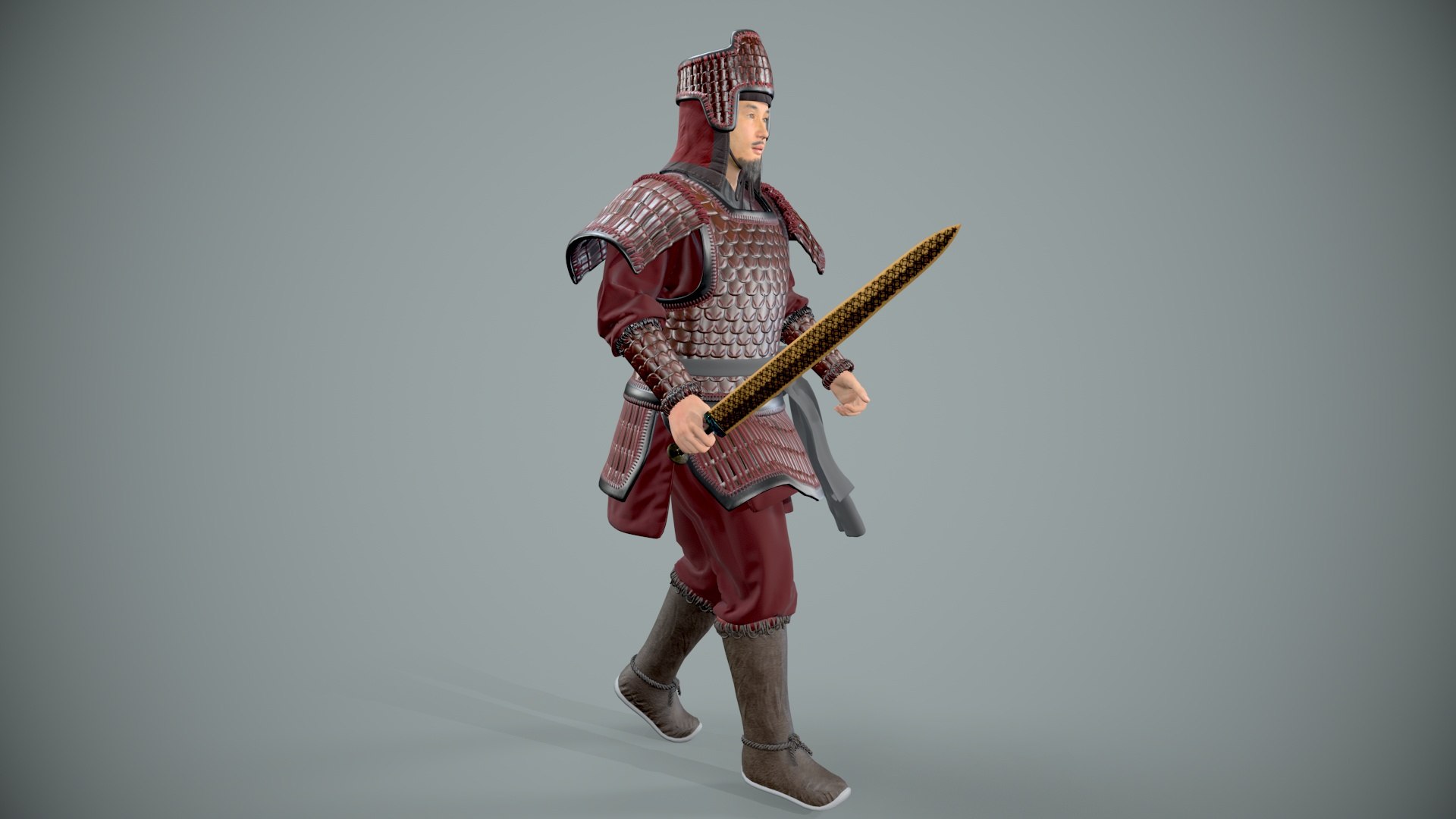 3D Chinese Heavy Warrior - TurboSquid 2232866
