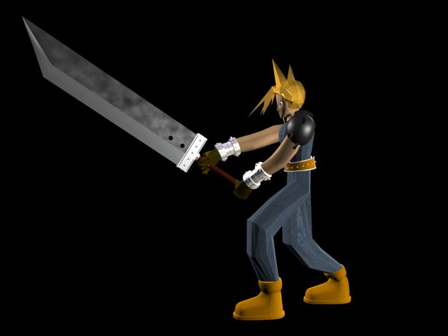 3D model cloud strife final fantasy - TurboSquid 259513