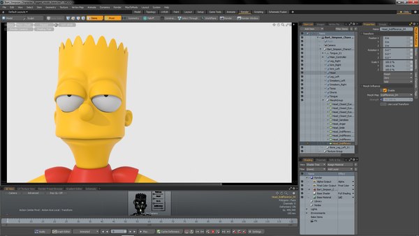 Bart Simpson Character Rigged for Modo 3D 모델 - TurboSquid 1965011