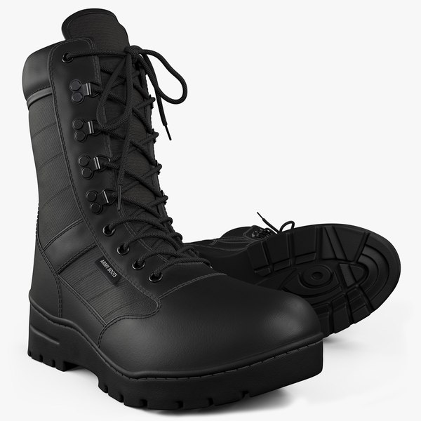 modelo 3d Botas militares Texturas 8K PBR - TurboSquid 1918499