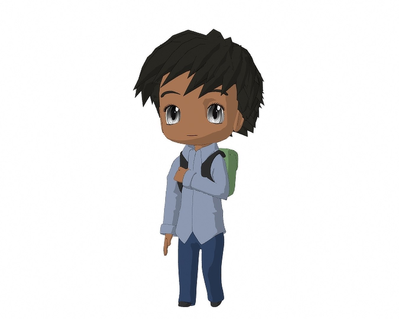 3d Model Male Chibi Version 2