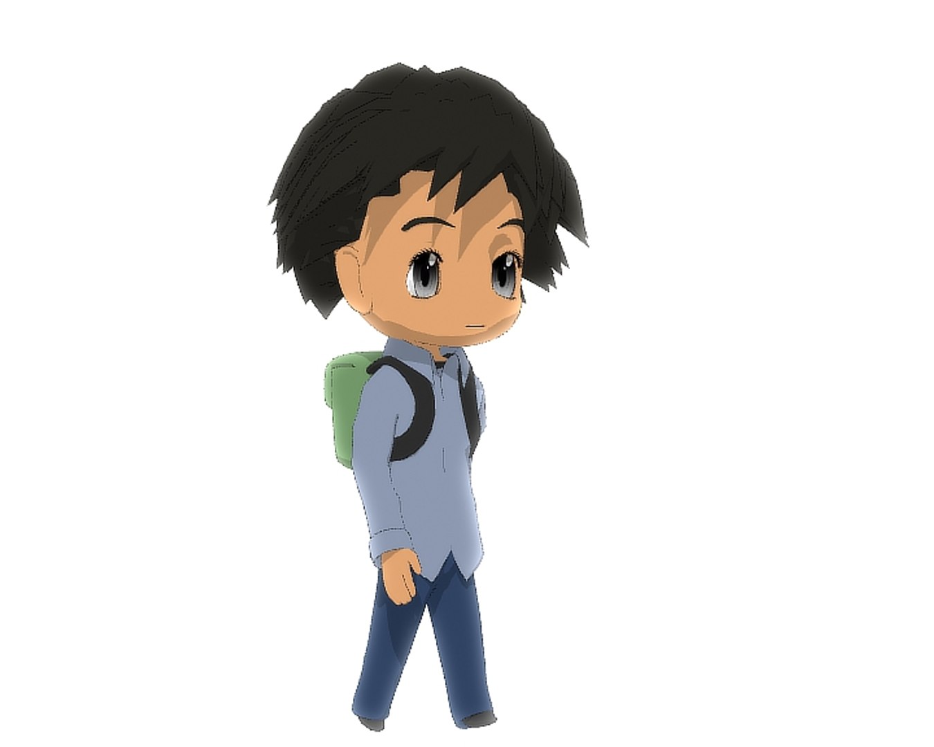 3d Model Male Chibi Version 2