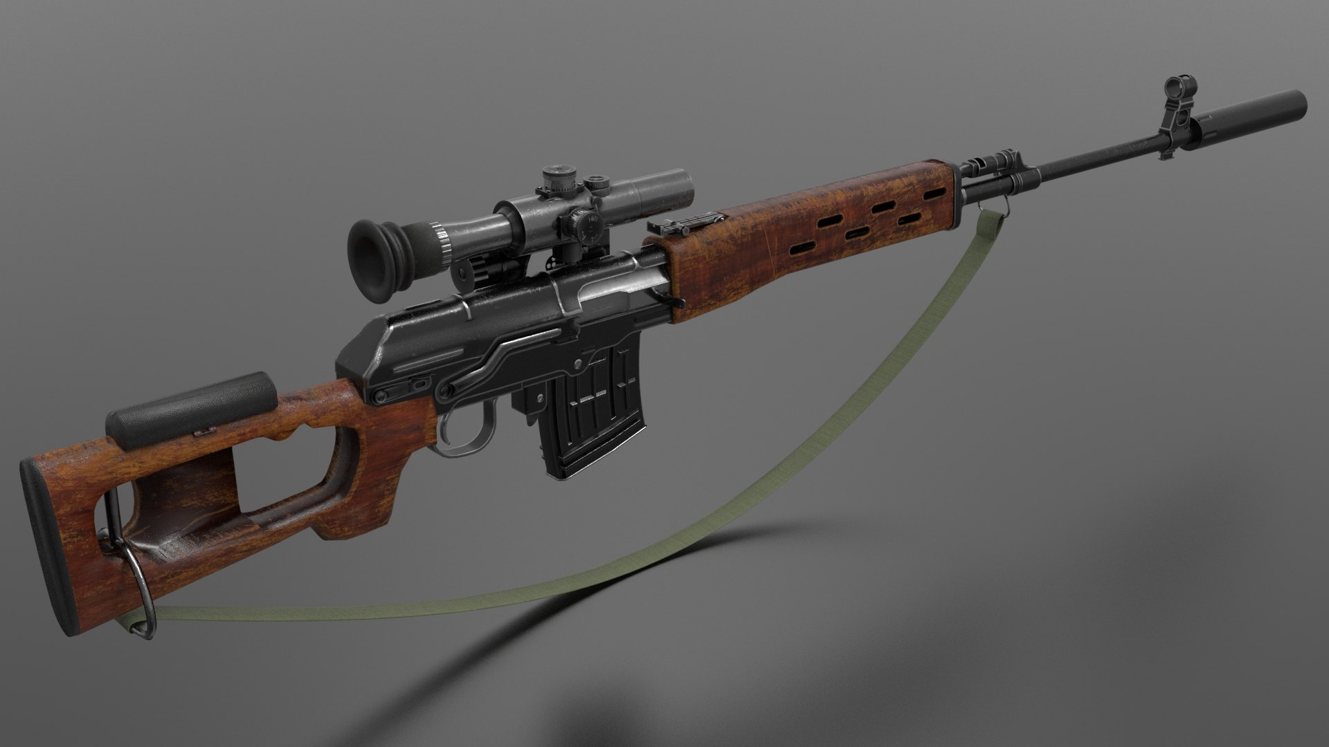 SVD Sniper Rifle Fps - Tps 3D Model - TurboSquid 2406342