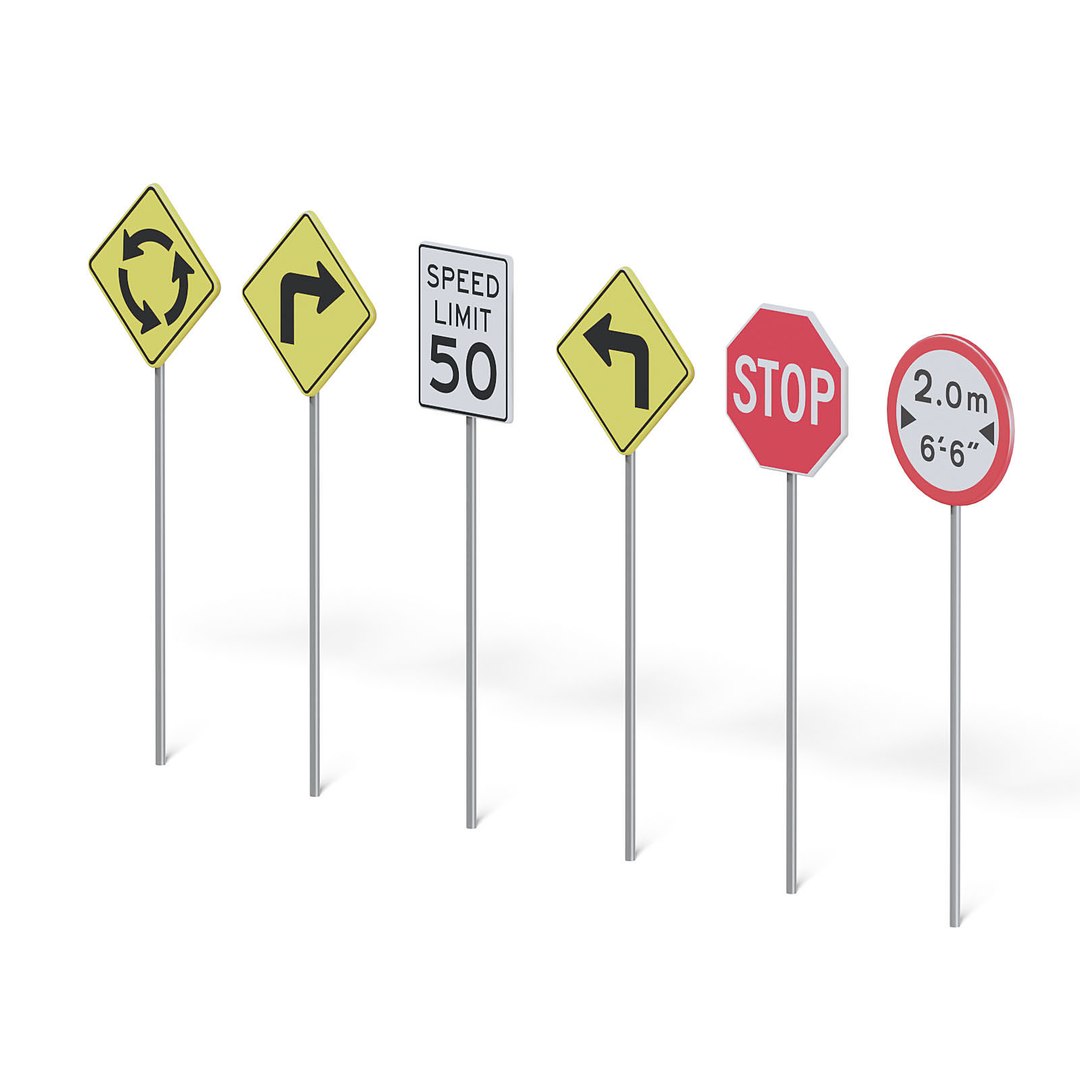 Traffic Signs 3D Model - TurboSquid 1401037