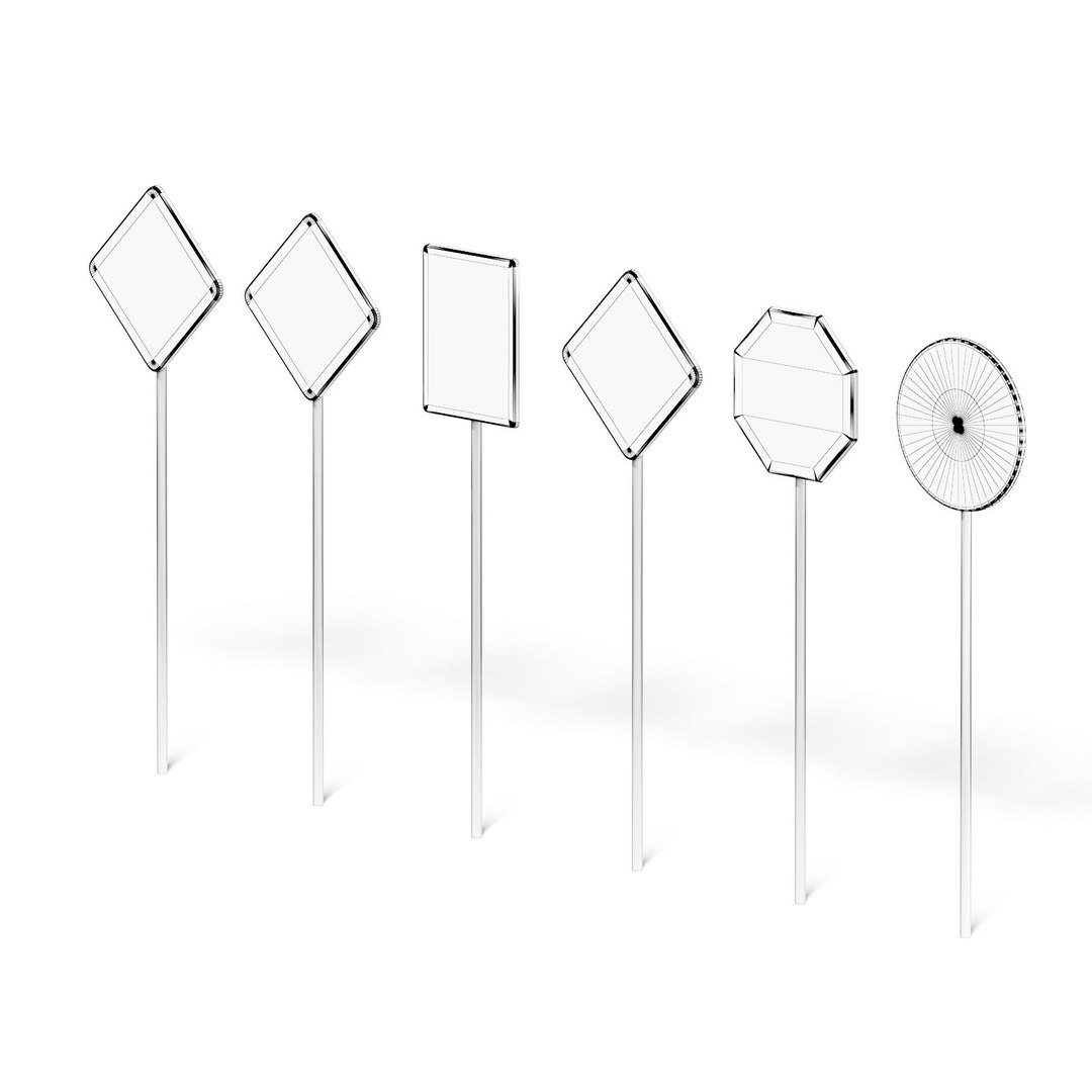 Traffic Signs 3D Model - TurboSquid 1401037