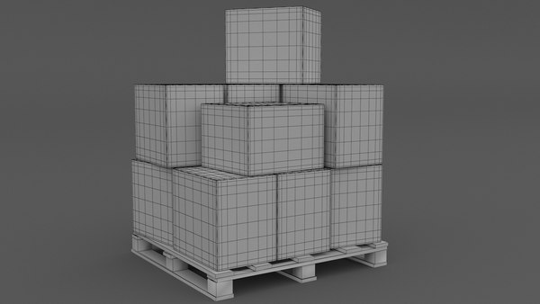 3D UPS Cardboard Box with Pallet - TurboSquid 1816022