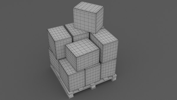 3D UPS Cardboard Box with Pallet - TurboSquid 1816022