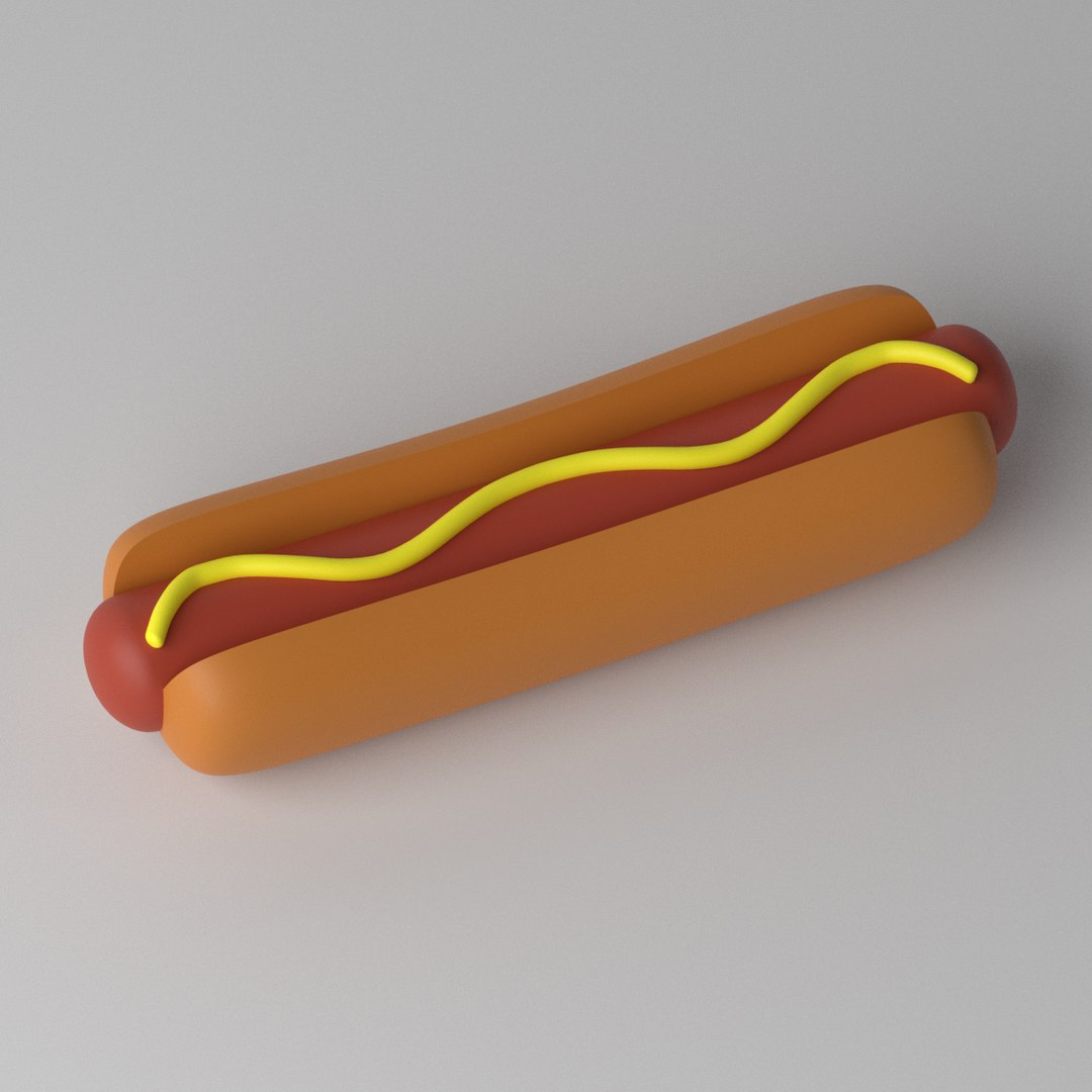 3D Cartoon Food Hot Dog Fast Food model - TurboSquid 2008344