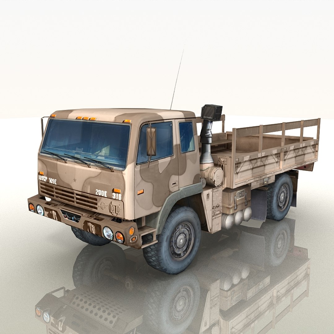 Military Truck M1078 Cargo 3d Model