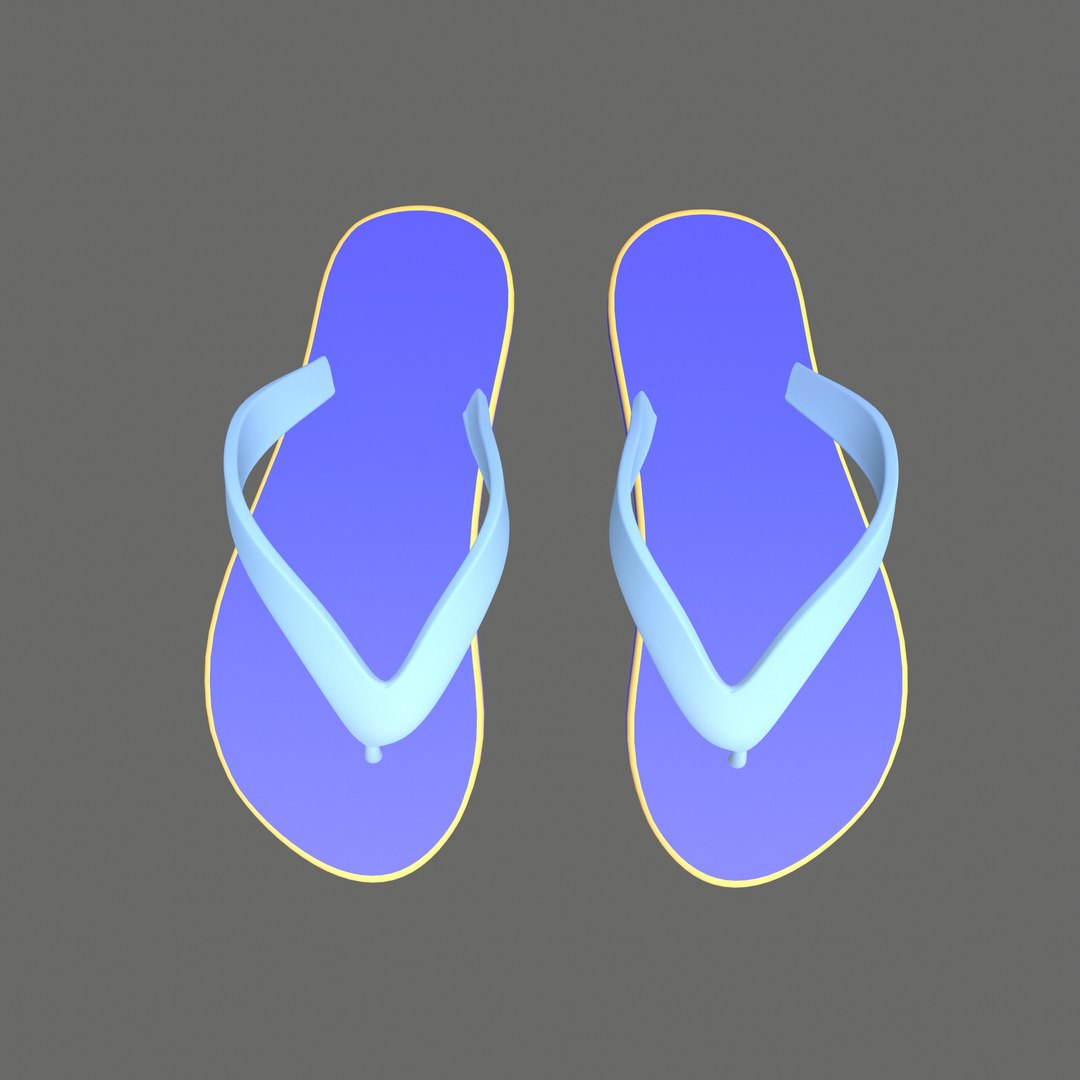 3D Cartoon Flip Flops - TurboSquid 1948636