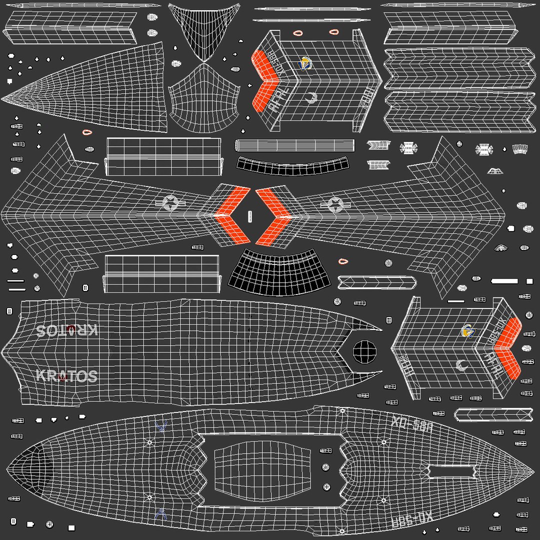 Valkyrie Kratos XQ-58 Combat Military Drone Rigged for Maya 3D model ...