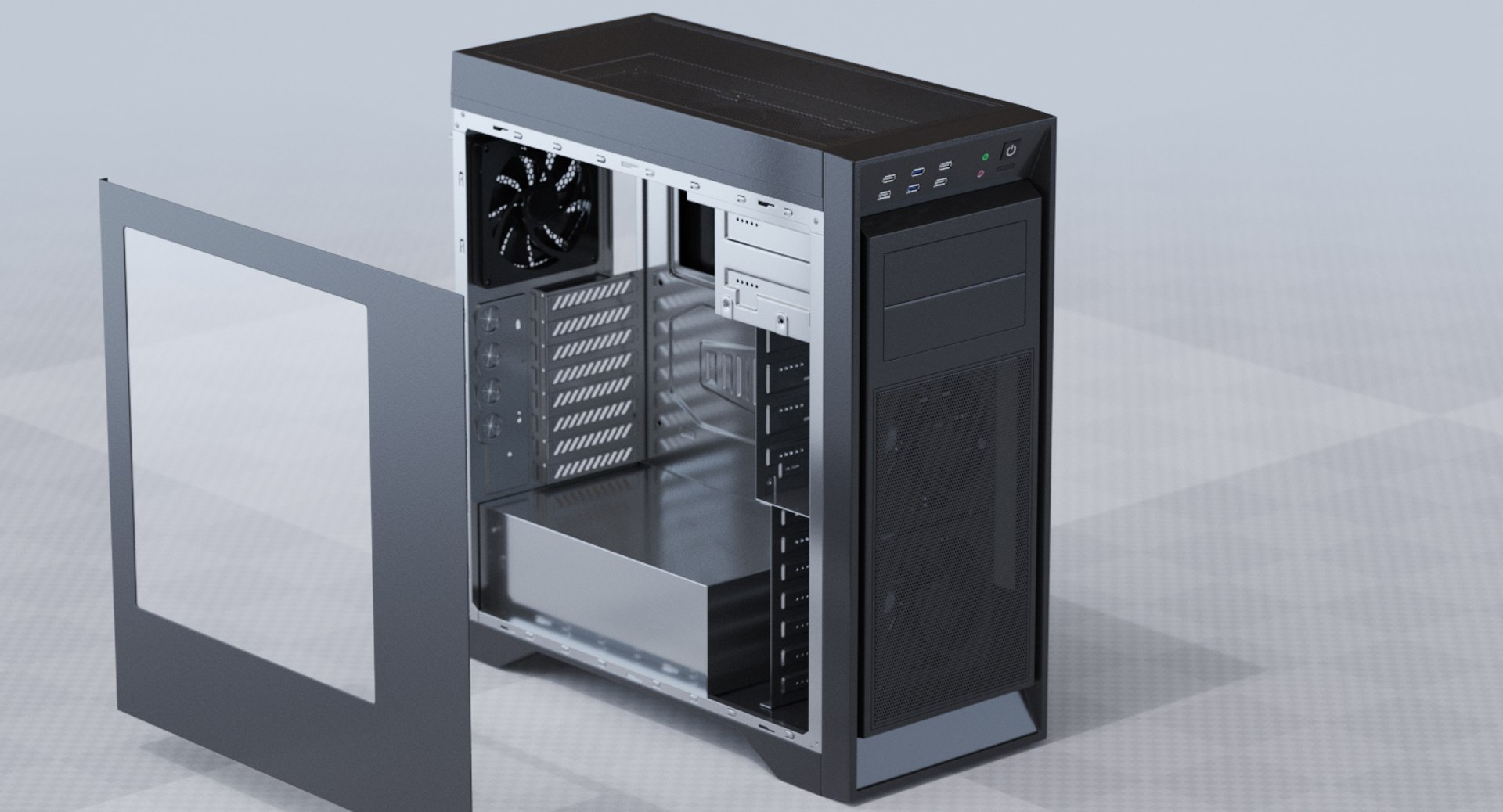 Pc Case 3D Model - TurboSquid 1240105