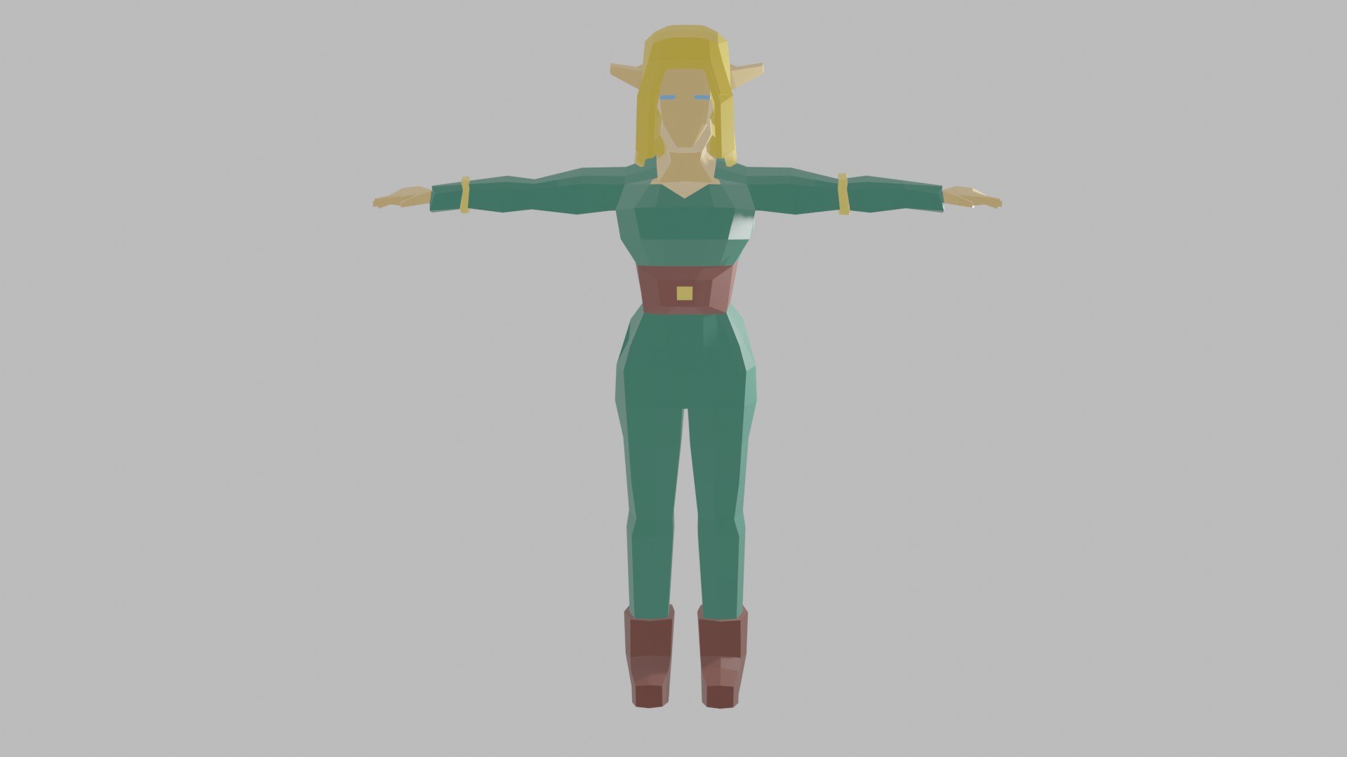 3D Low Poly Fantasy Elve Character Rigged Unity - TurboSquid 2163819