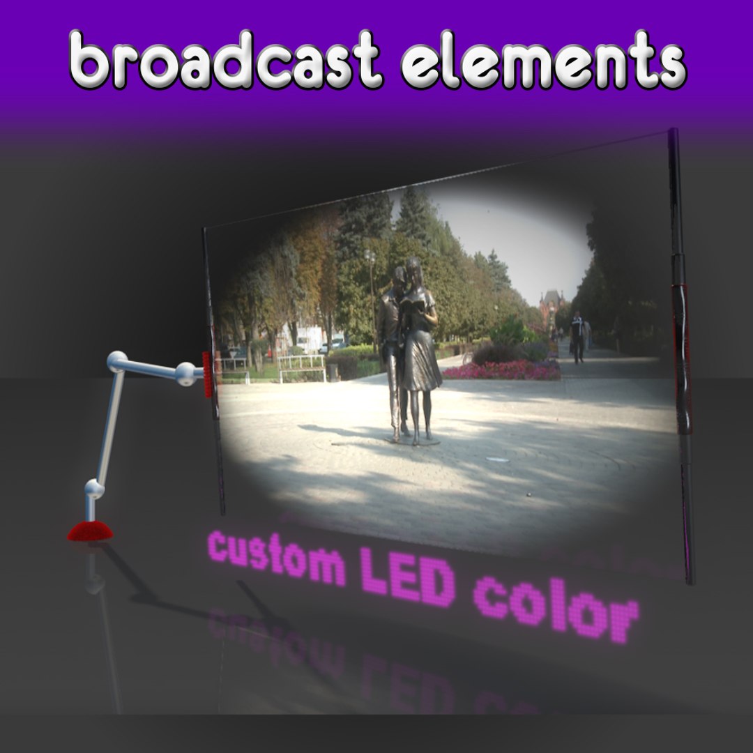 Screen Broadcast Placeholder 3d Model