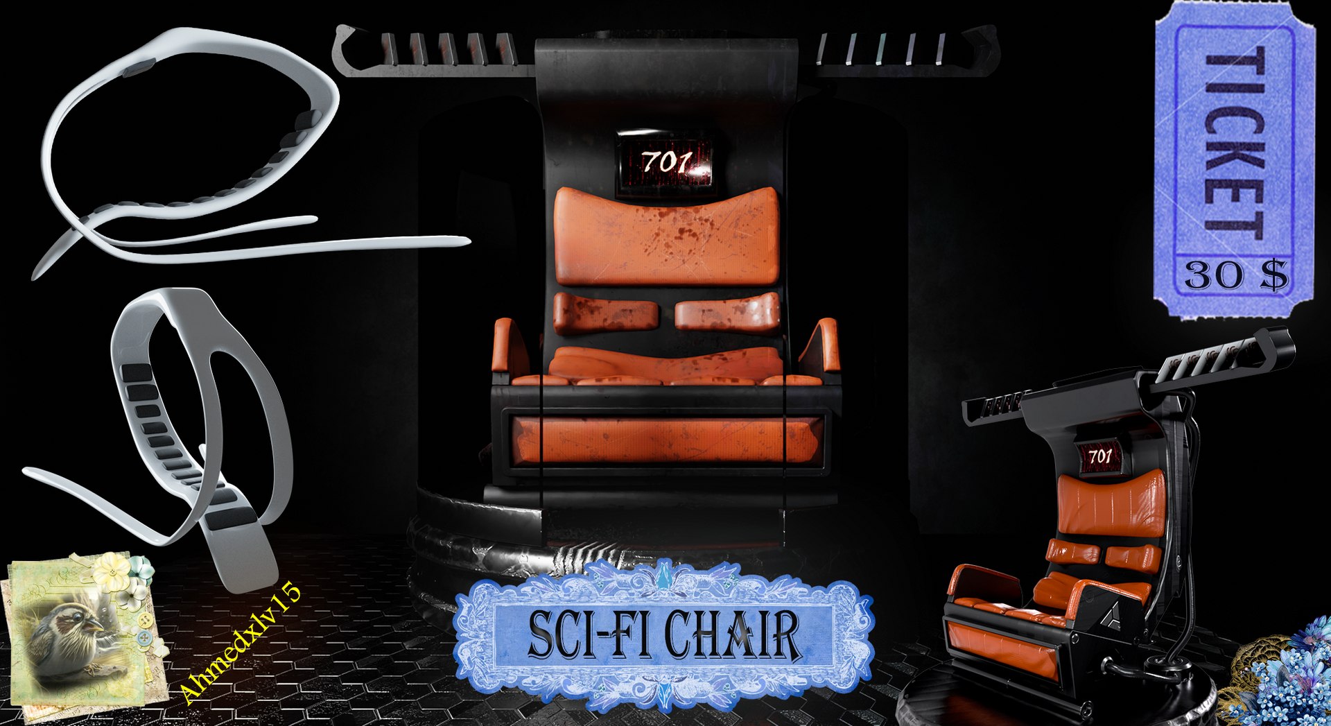 3D sci-fi chairs - TurboSquid 2027493