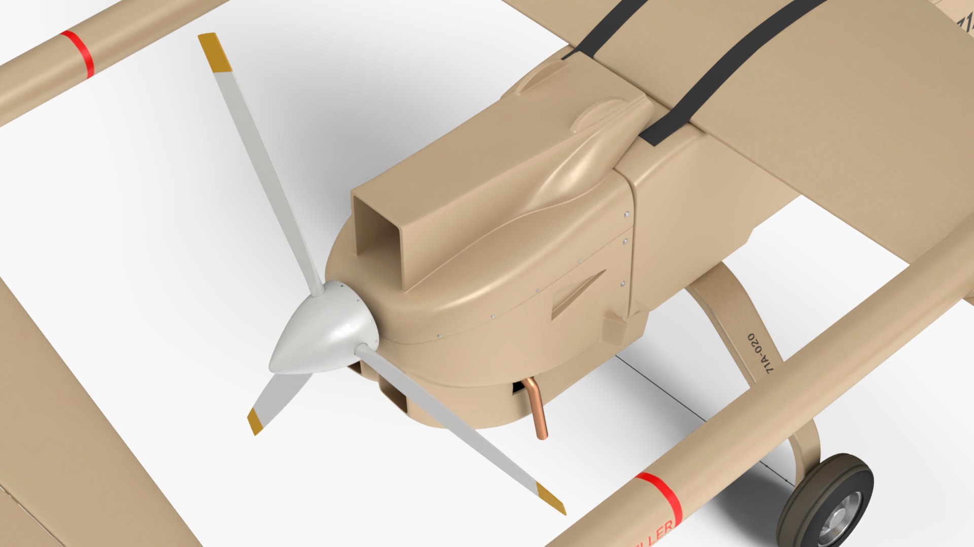 Reconnaissance Iranian Drone Mohajer-6 Sand Color 3D - TurboSquid 2287839