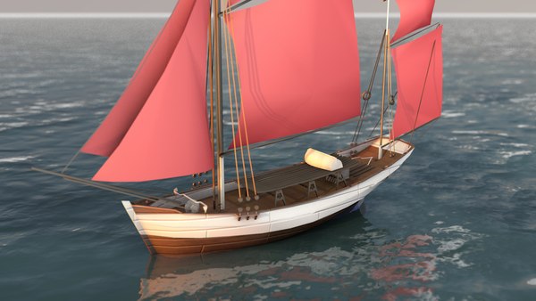 Traditionelles Segelboot Low Poly 3D-Modell - TurboSquid 1376050