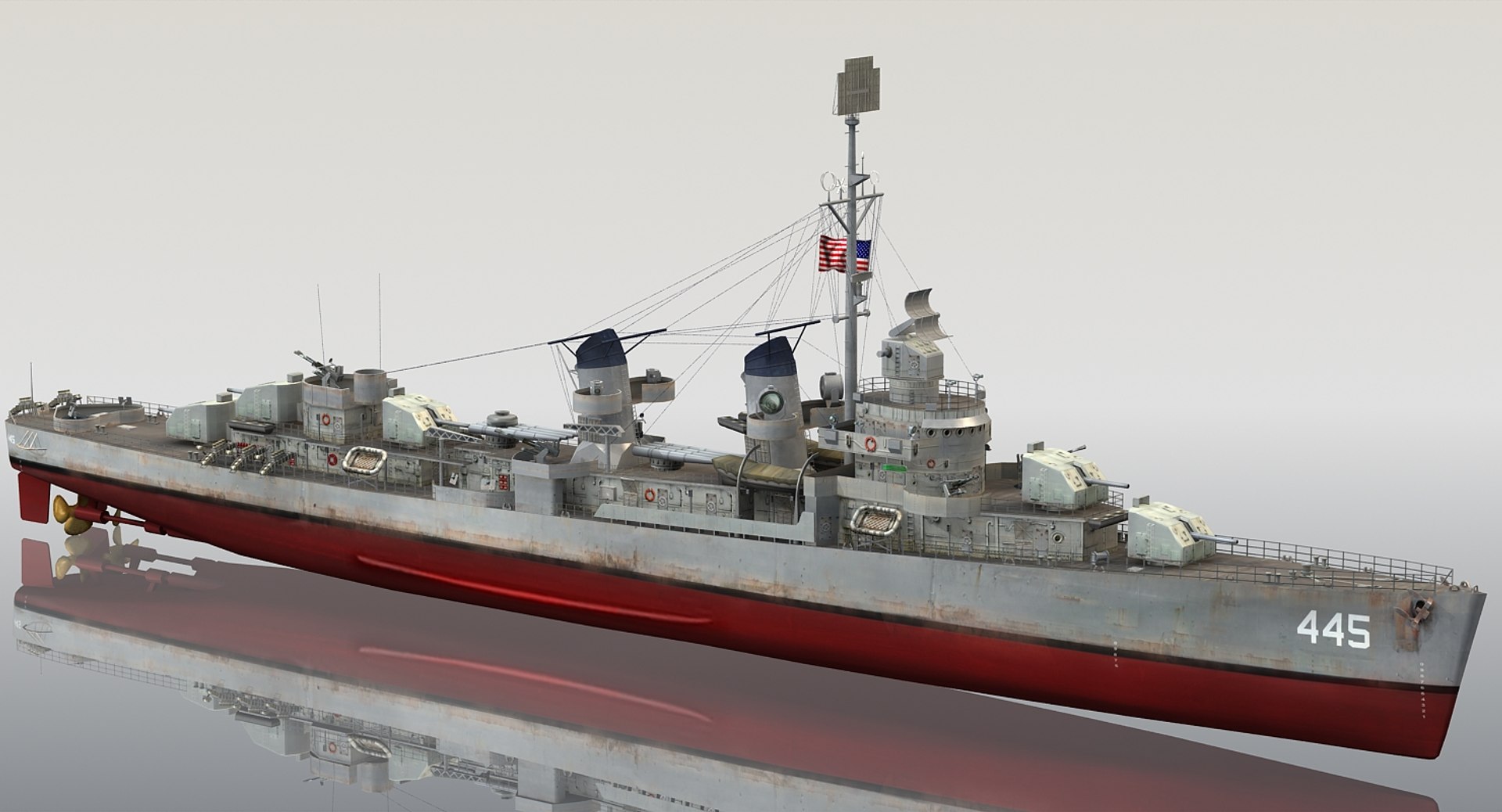 Uss Fletcher Class Destroyer 3D - TurboSquid 1220967