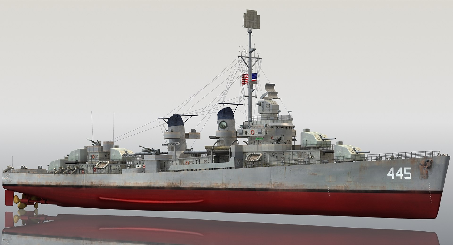 Uss Fletcher Class Destroyer 3D - TurboSquid 1220967