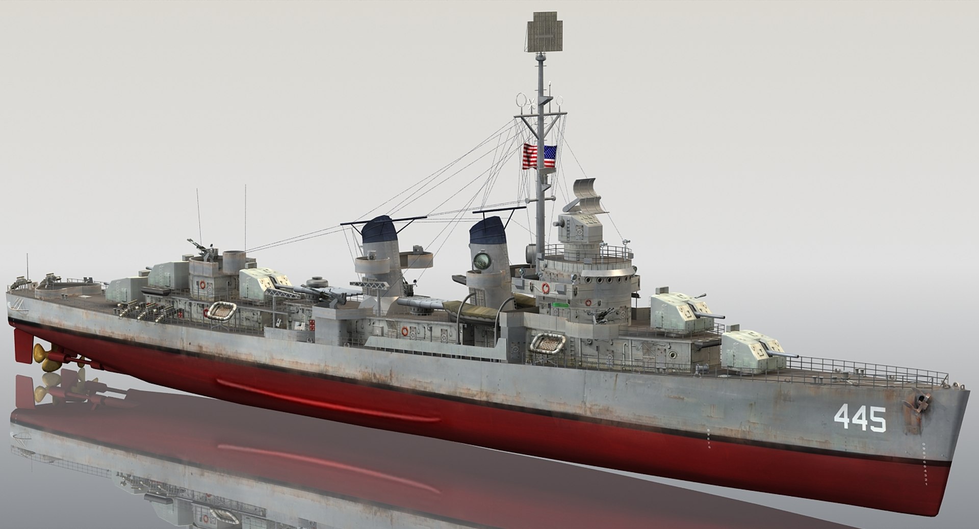 Uss Fletcher Class Destroyer 3D - TurboSquid 1220967