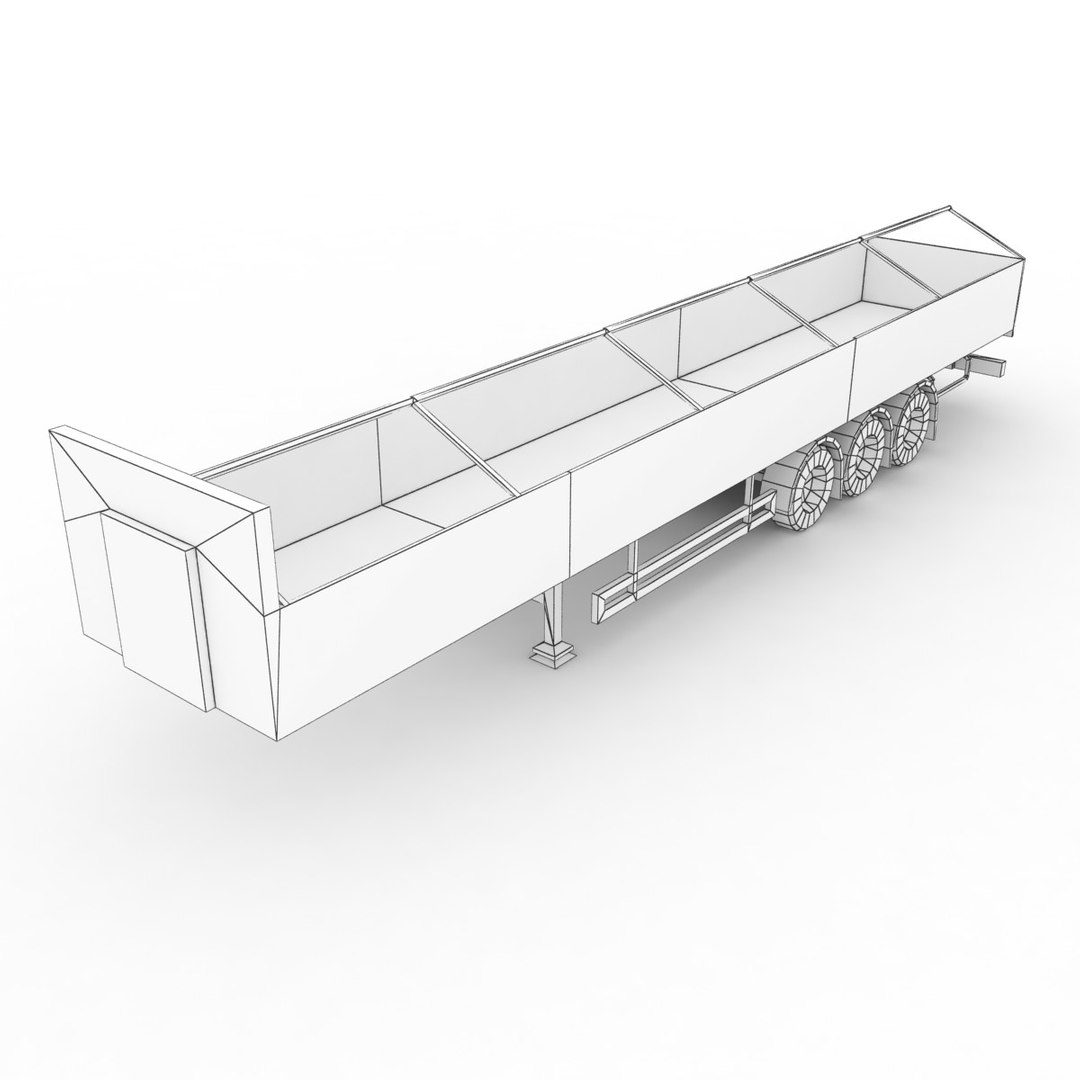 3d model platform semitrailer