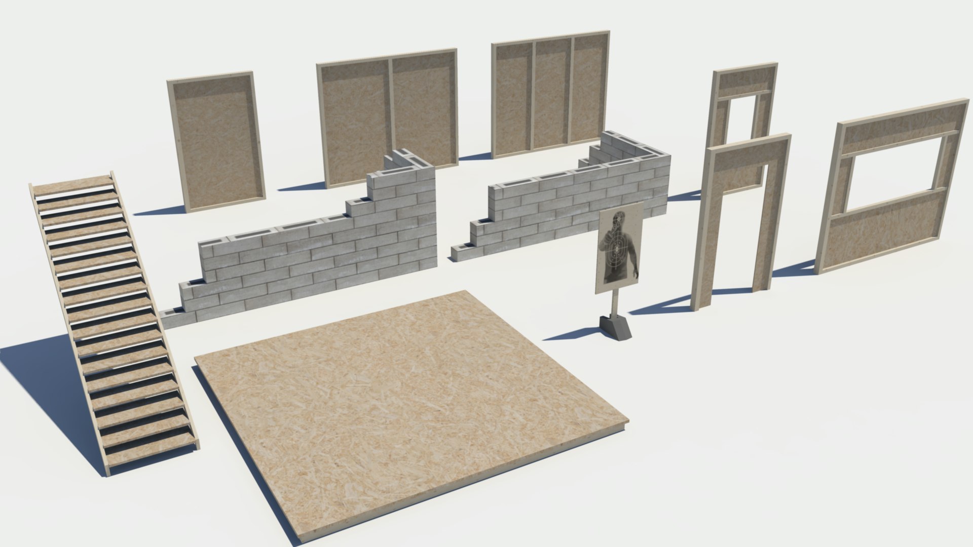 3d Modular Shooting Gallery Assets