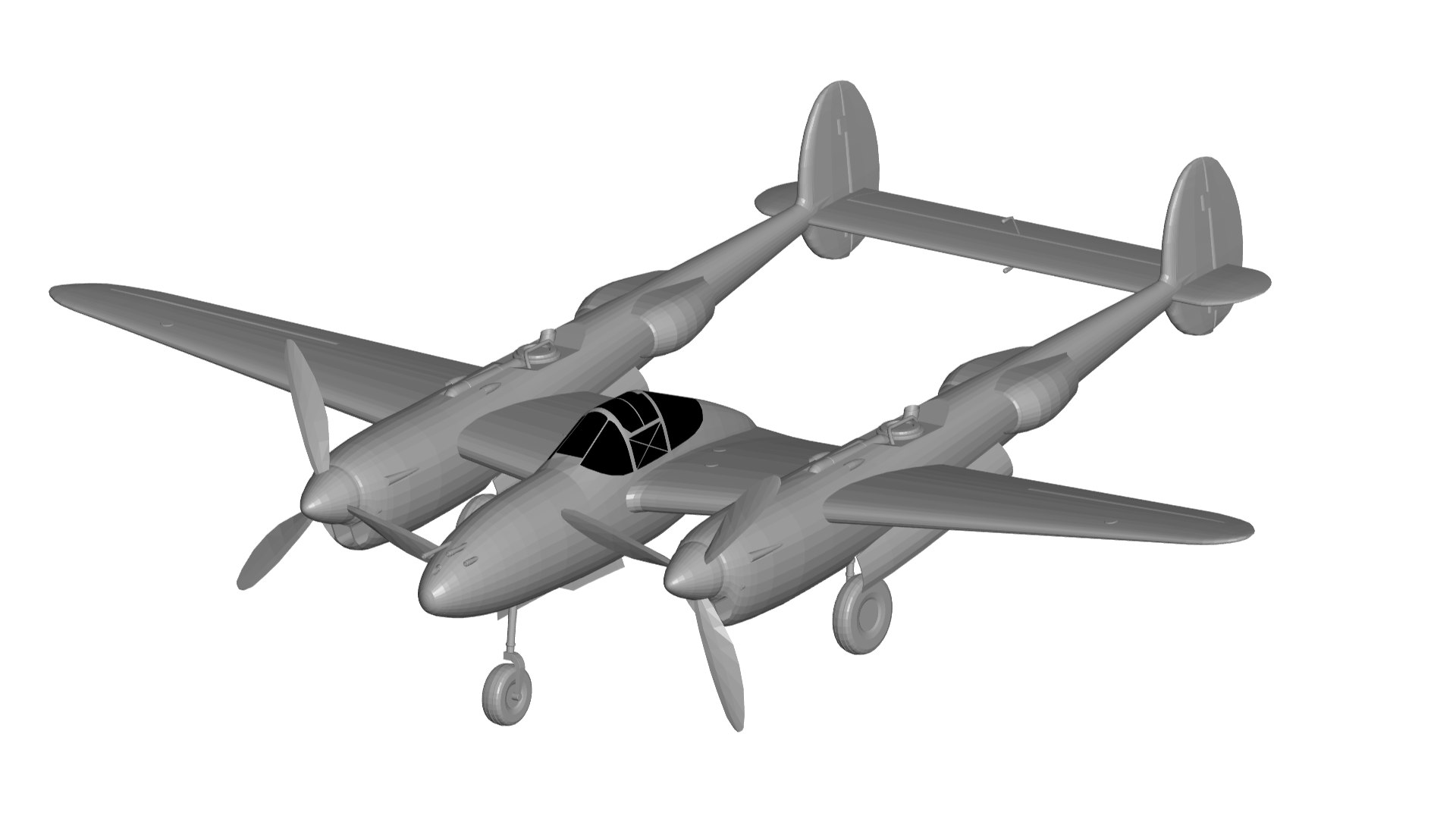 3D Model Lockheed P-38 Lightning - TurboSquid 1987700