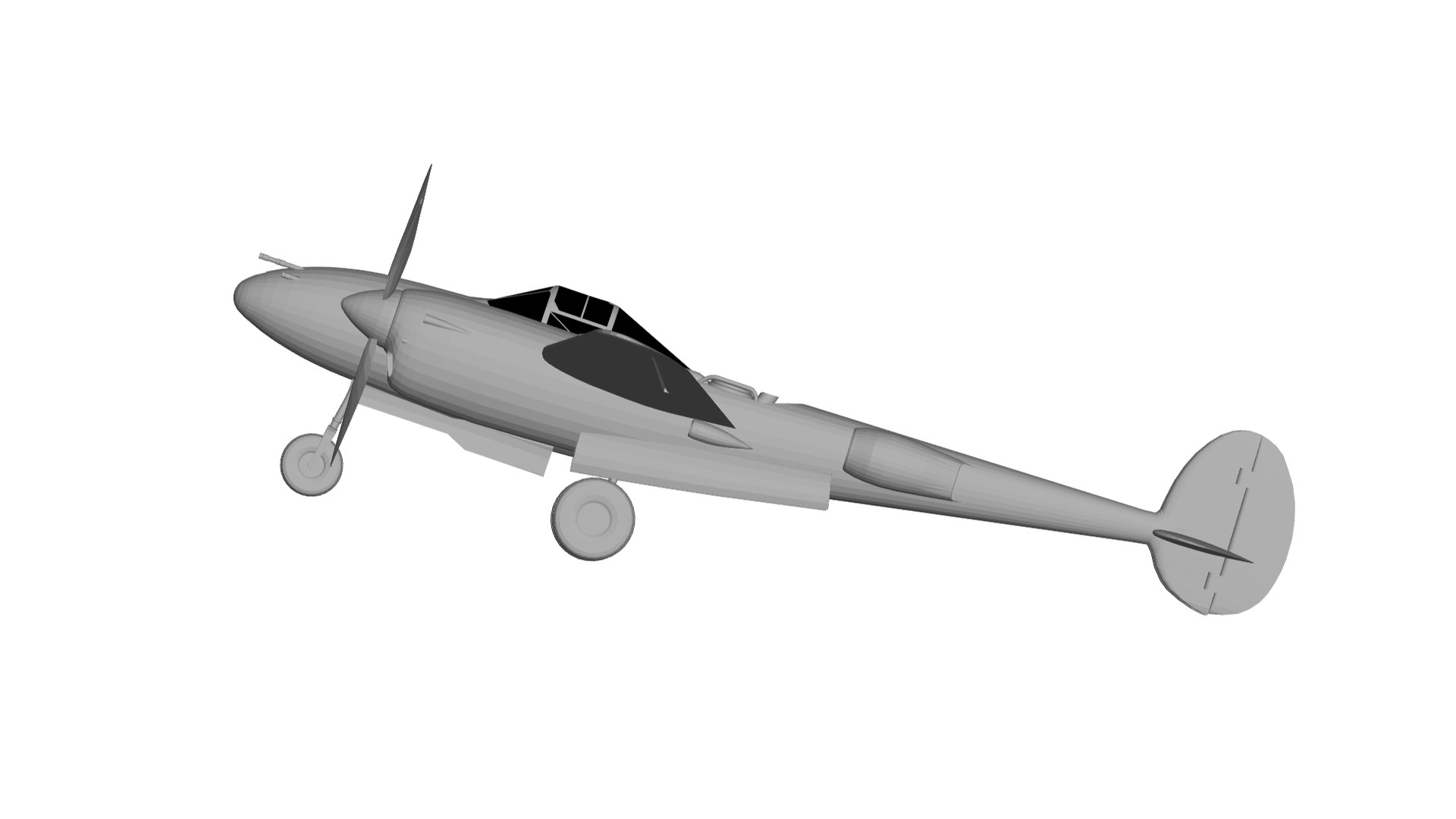 3D Model Lockheed P-38 Lightning - TurboSquid 1987700
